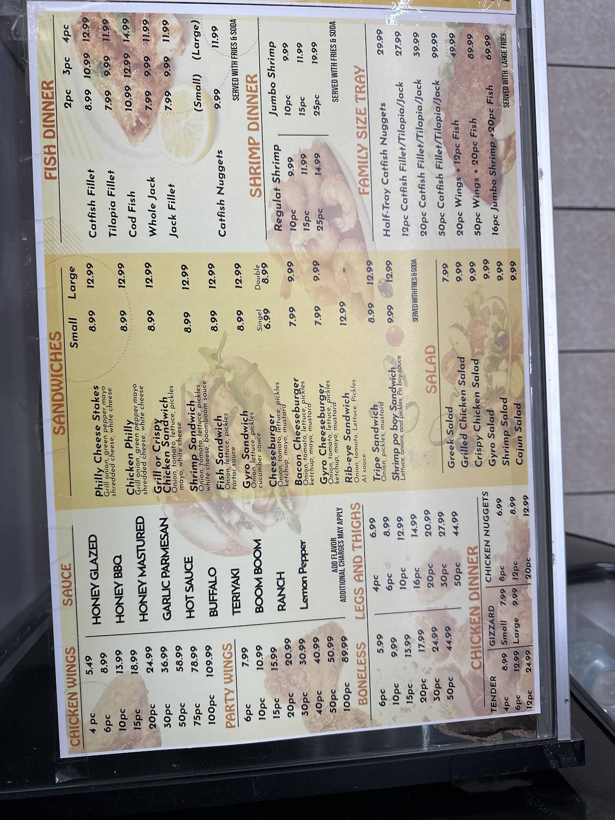 Menu at Wings and Things ( Fish,Chicken,Grill,Market) restaurant, Alton
