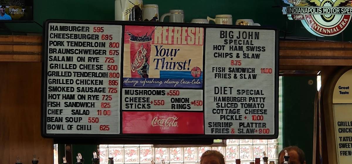 Menu at Working Man's Friend pub & bar, Indianapolis