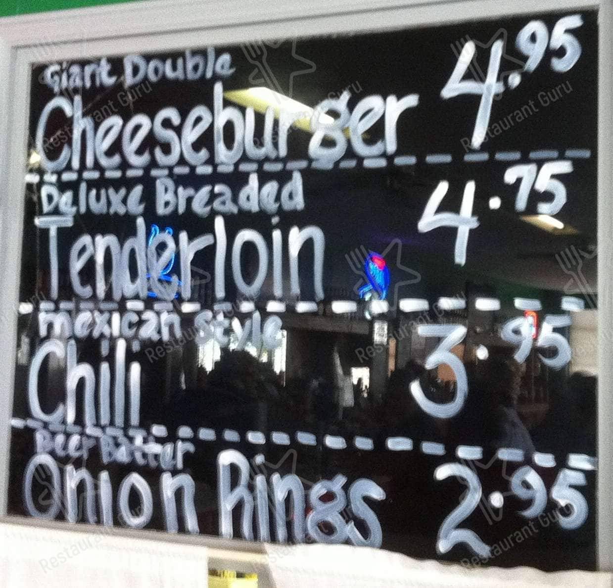 Menu at Working Man's Friend pub & bar, Indianapolis