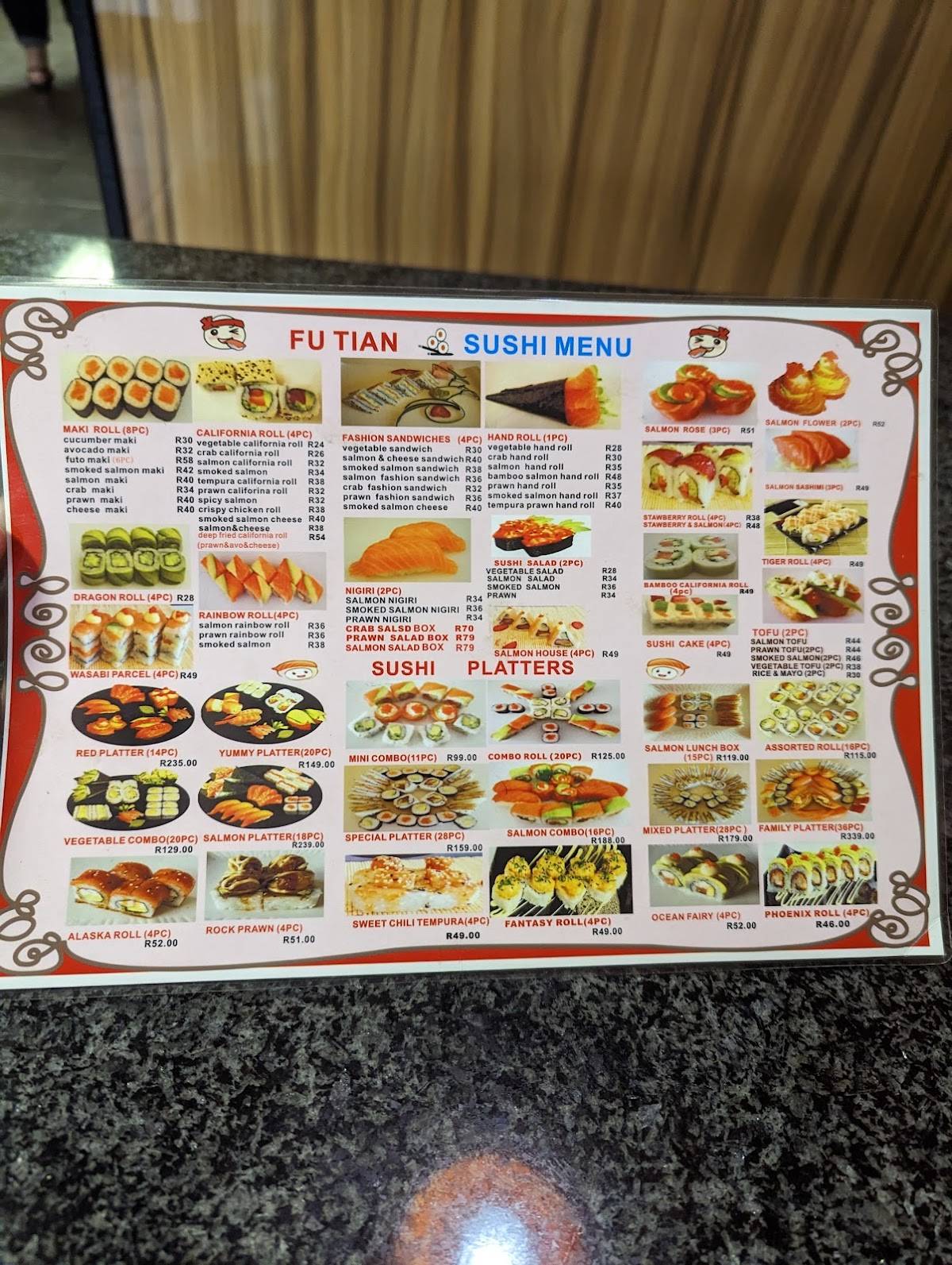 Menu at Xing Long Chinese Take Away restaurant, Centurion