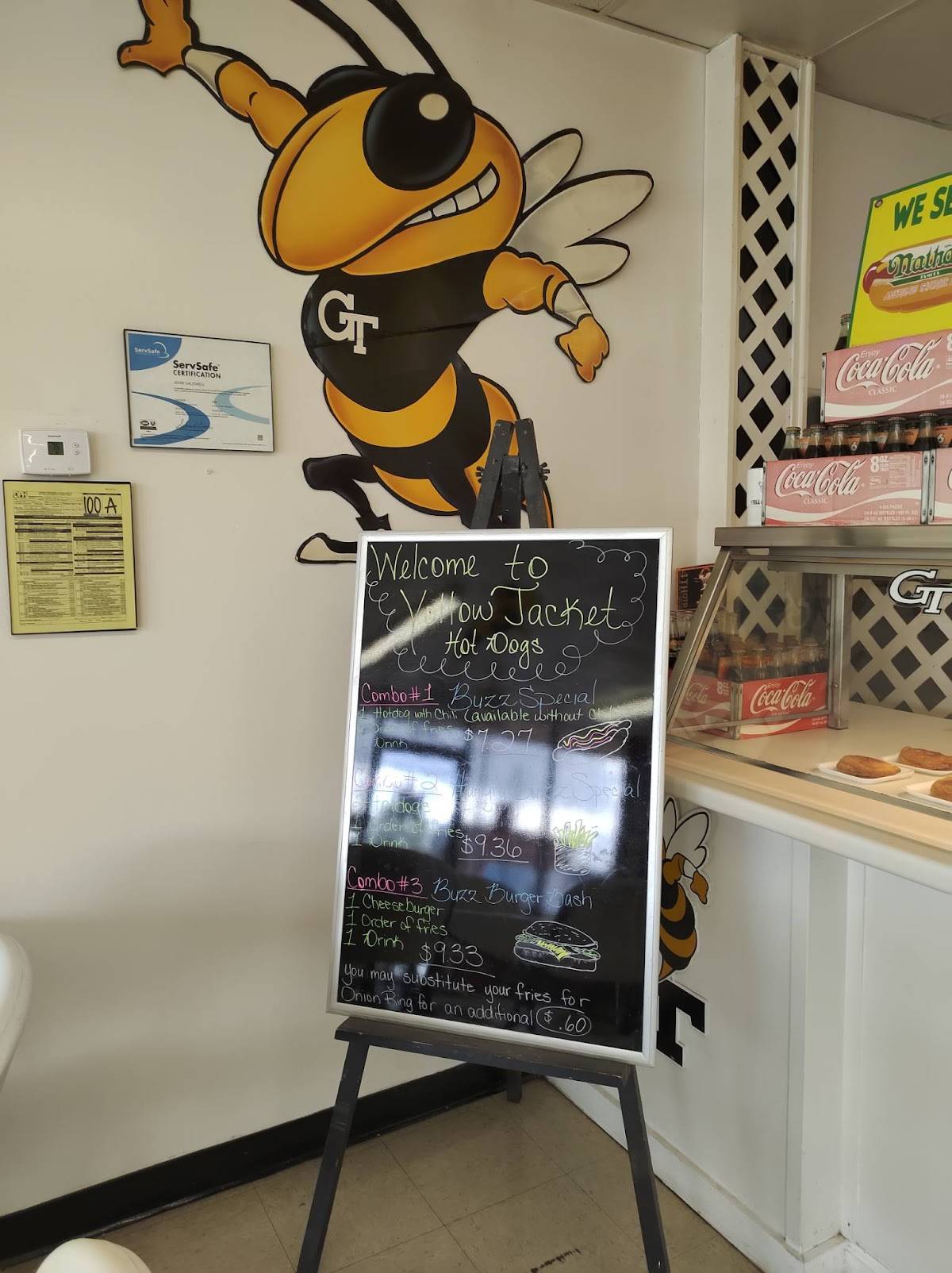 Menu at Yellow Jacket Hot Dogs fast food, Ellenwood