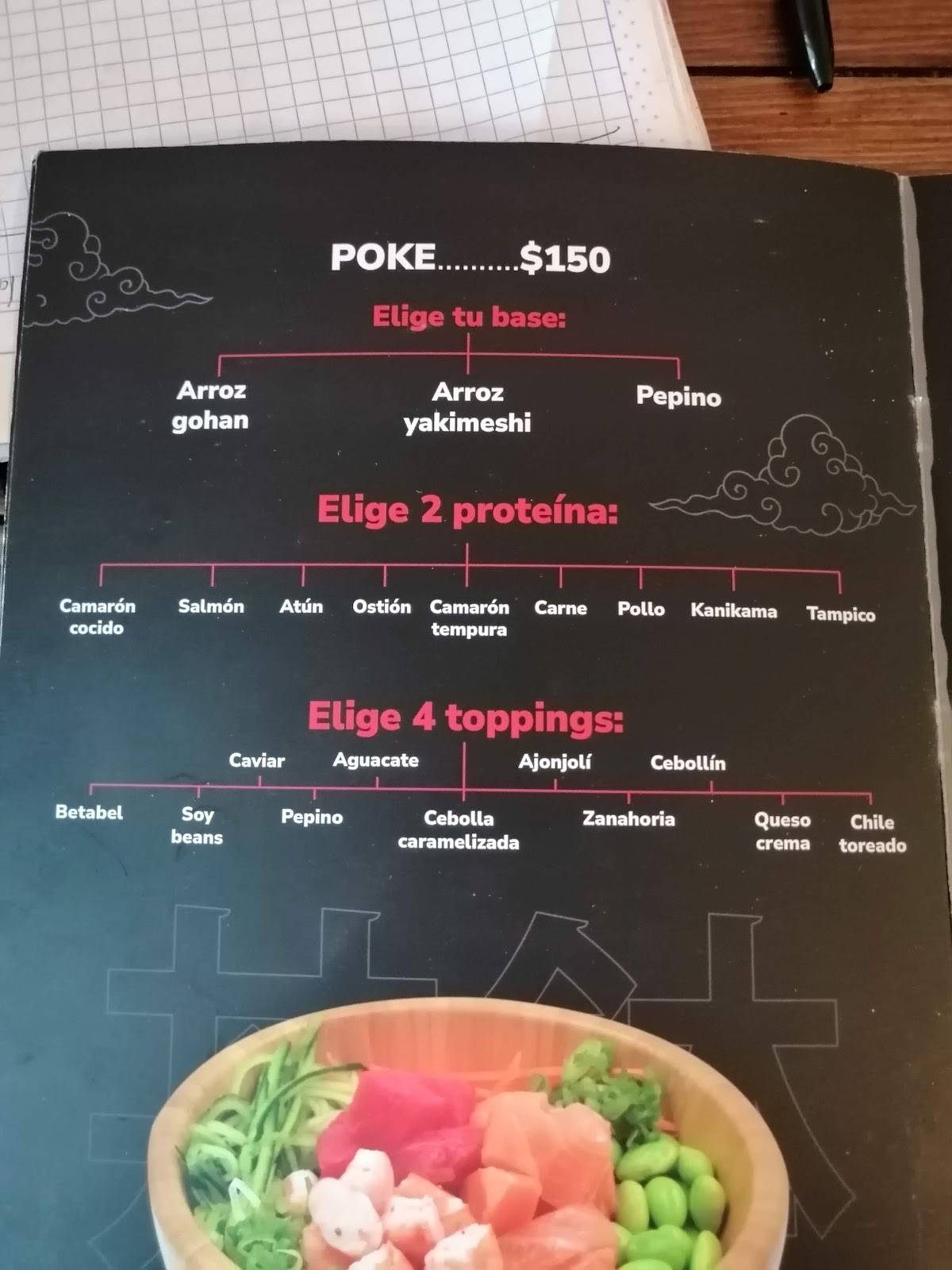 Carta del restaurante Yoki Sushi, Hermosillo, Villas del Mediterráneo 74J