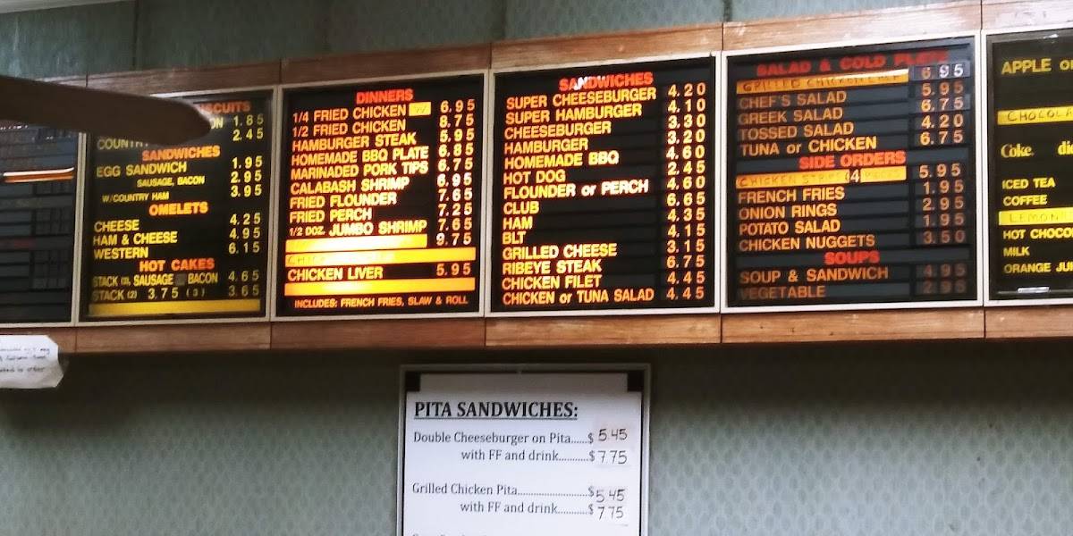 Menu at York Crossing Restaurant, Charlotte