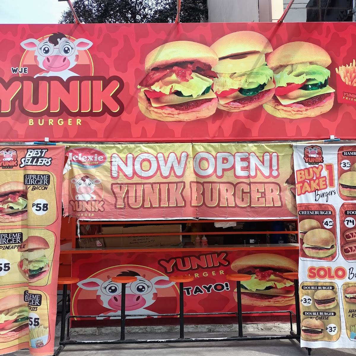 Menu at Yunik Burger San Miguel restaurant, Tarlac City