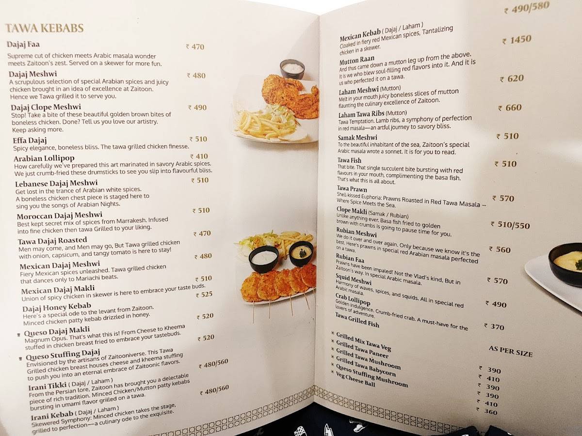 Menu at Zaitoon Restaurant, Velachery, Chennai, 362