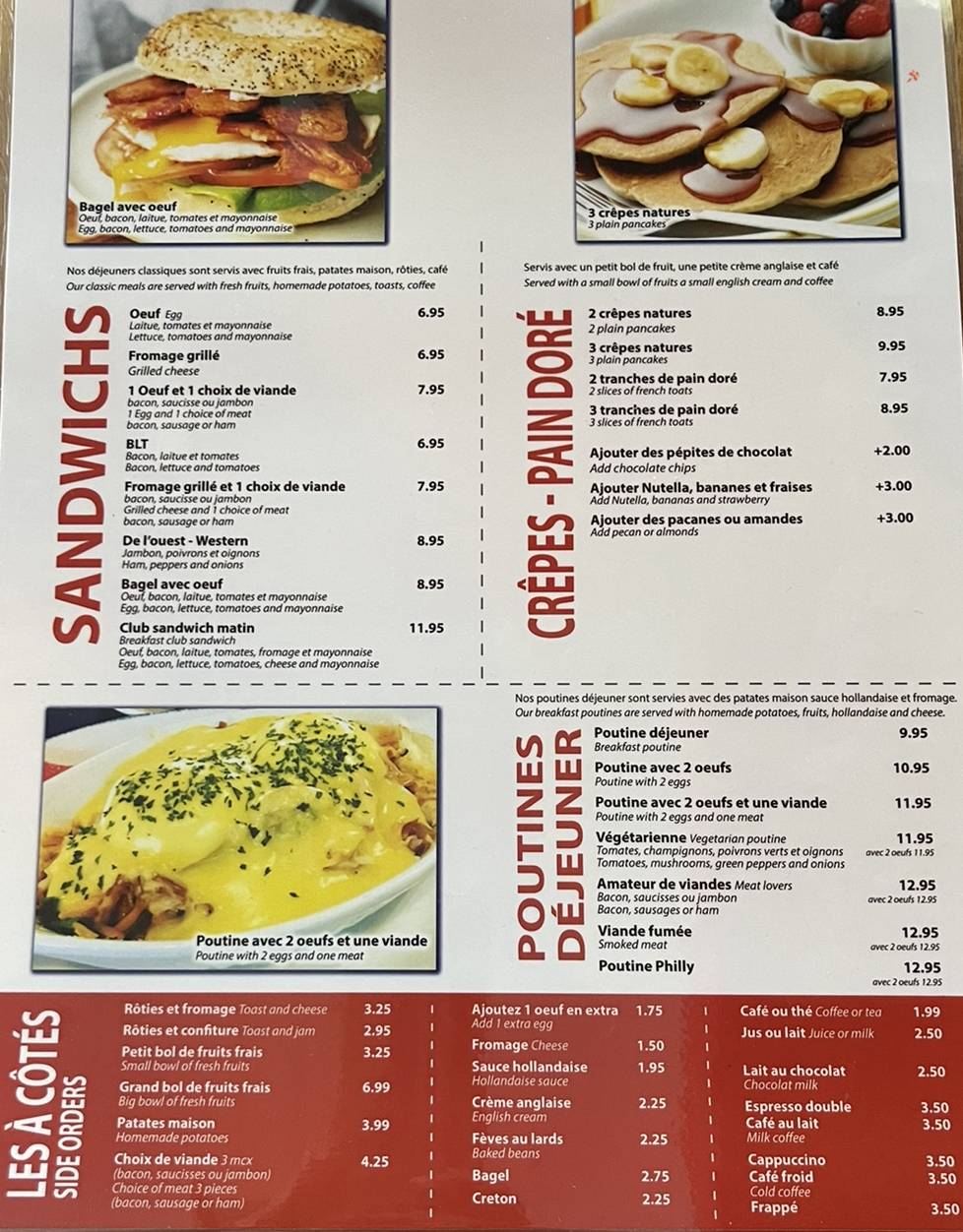 Menu au Zesto Pizzeria & Grill, Laval