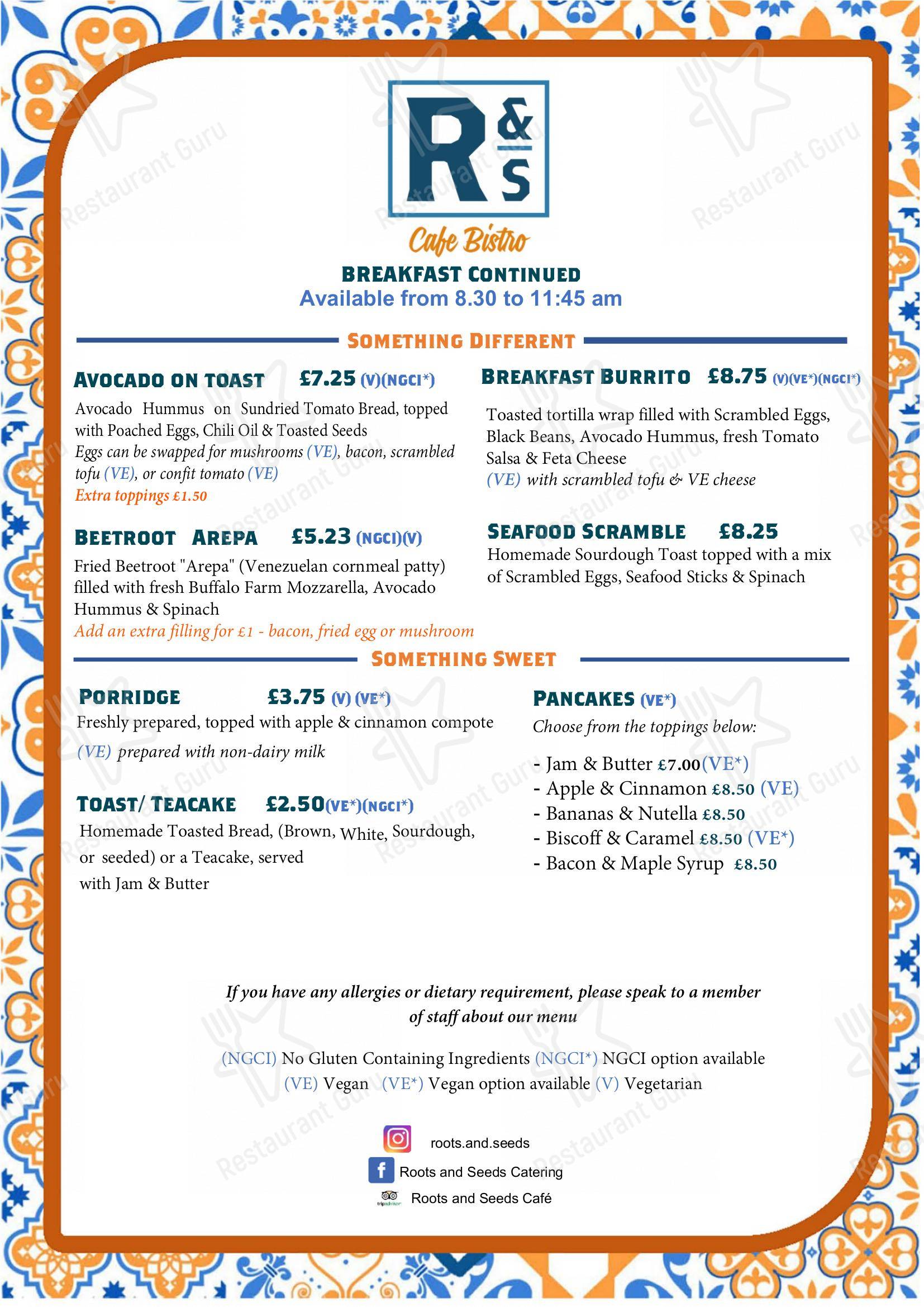 Menu at R&S Cafe Bistro, Kirkcaldy
