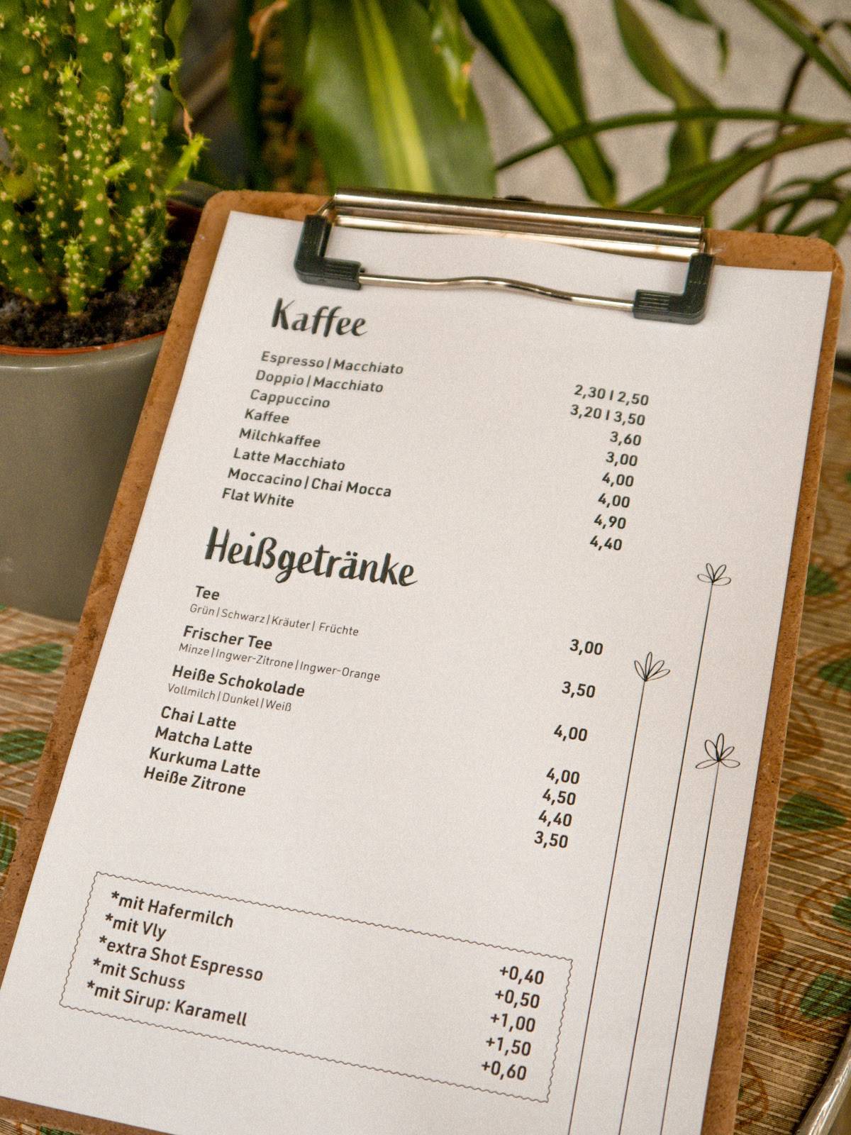 Speisekarte von Café blumen cafe, Mainz