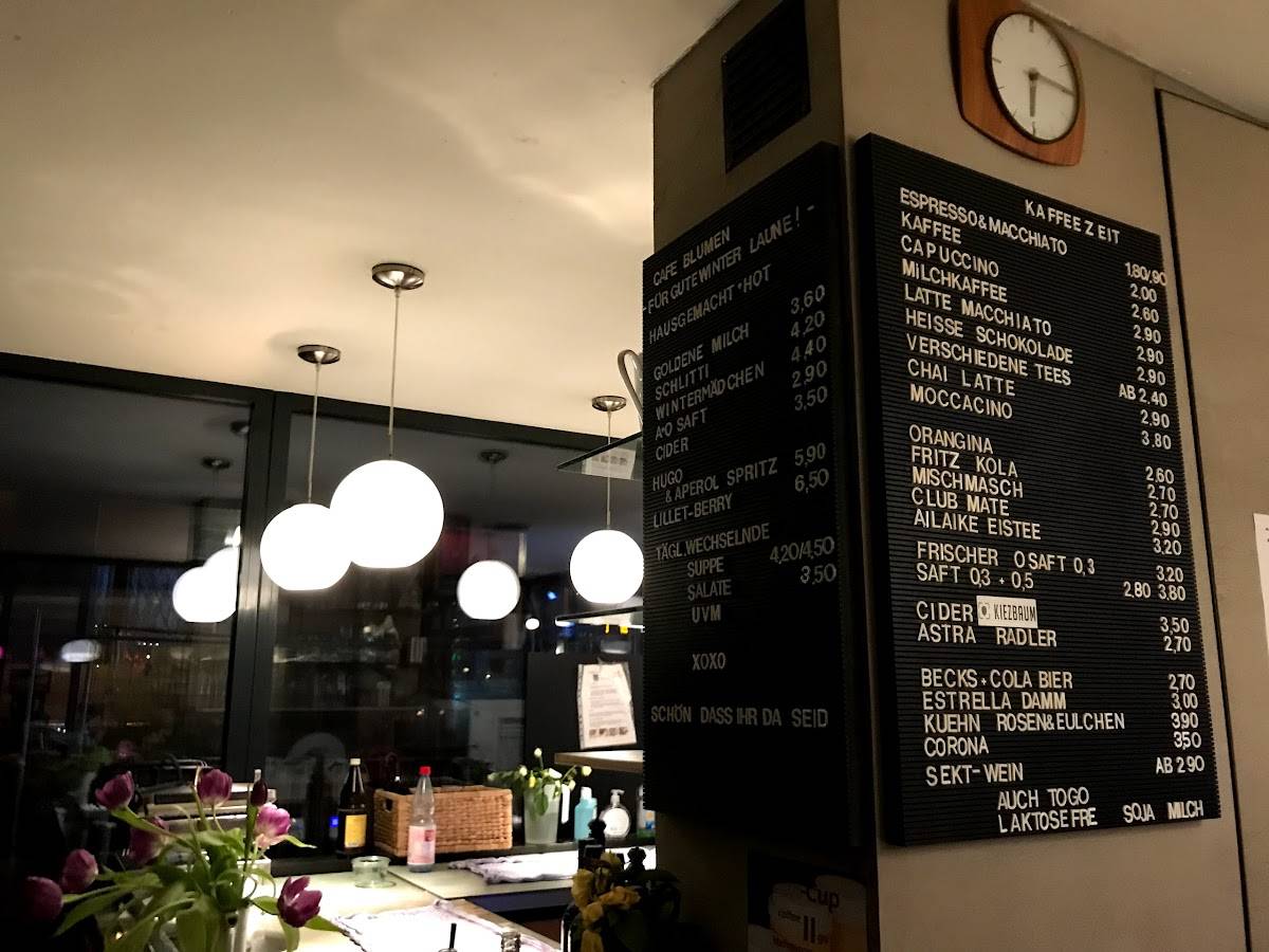 Speisekarte von Café blumen cafe, Mainz