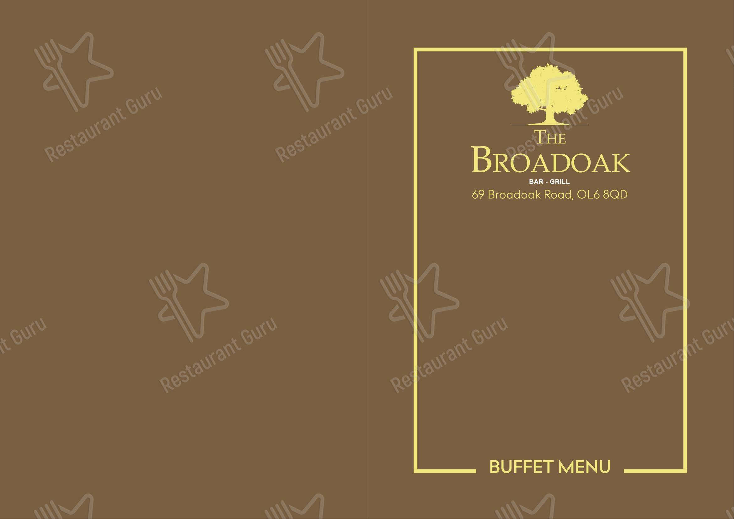 Menu at Broadoak Hotel, Ashton pub & bar, Ashton-under-Lyne