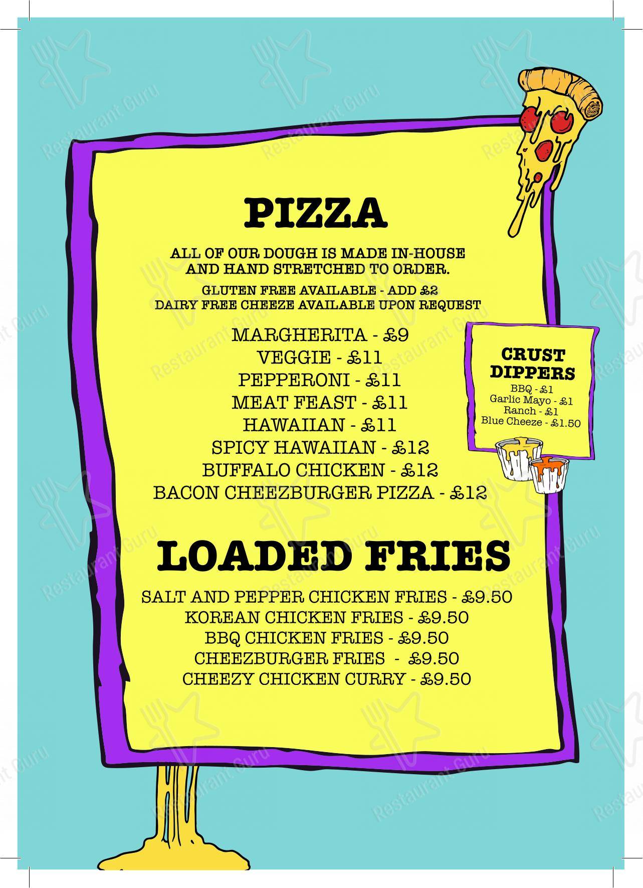 Menu at Golf Fang - Sheffield pub & bar, Sheffield