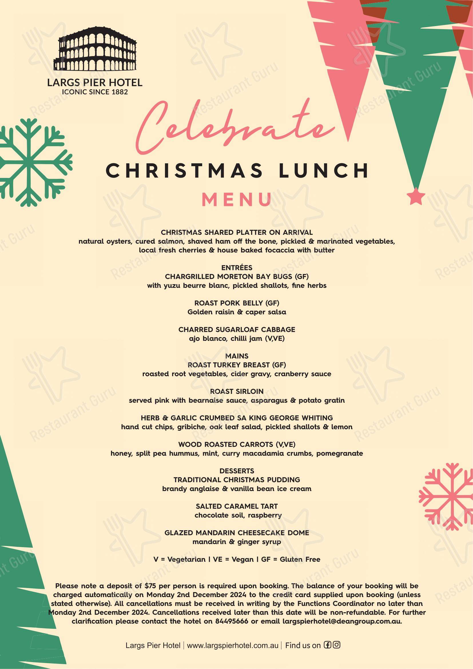 Menu at Largs Pier Hotel pub & bar, Largs Bay