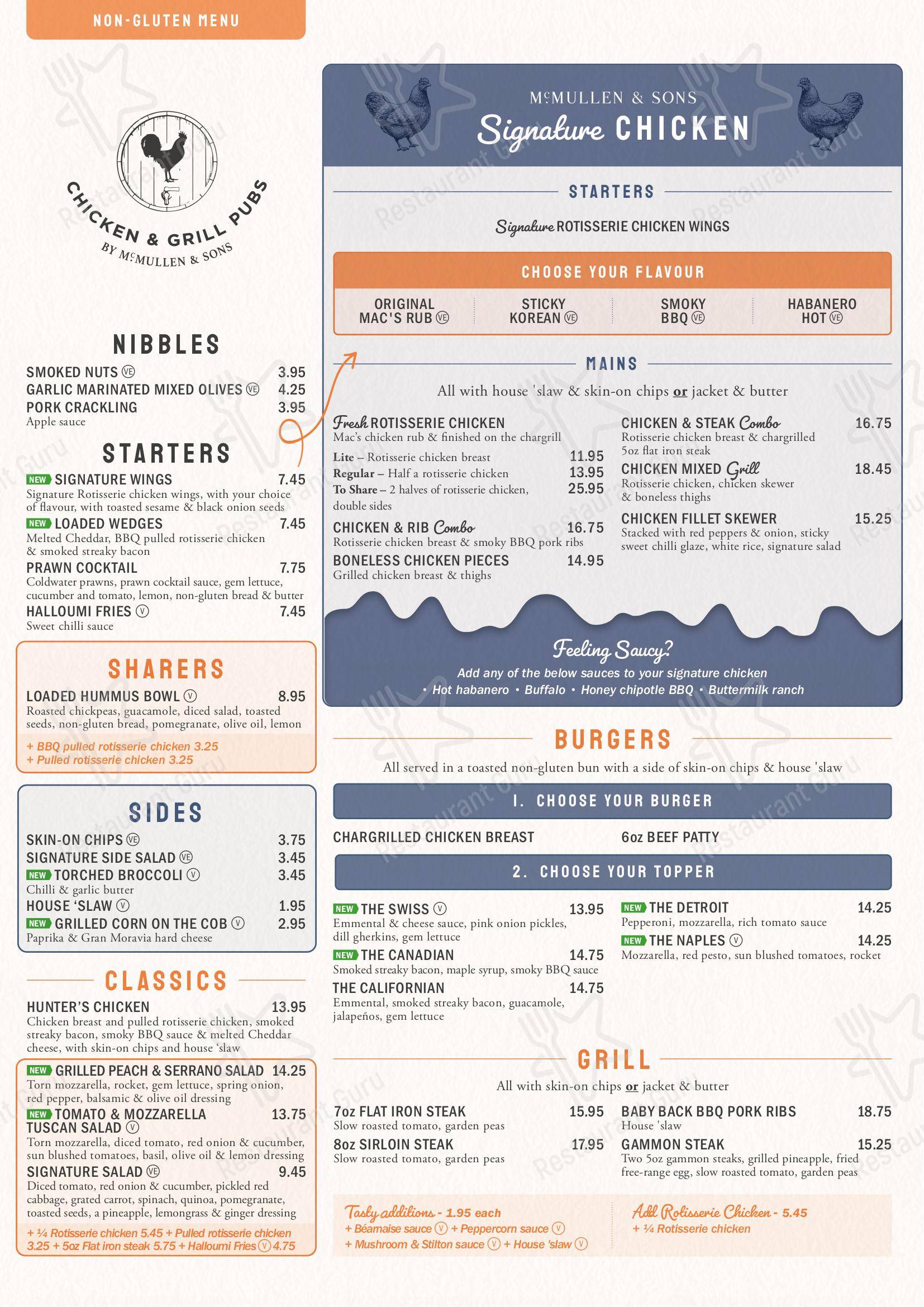 Menu at Millstream pub & bar, Hitchin