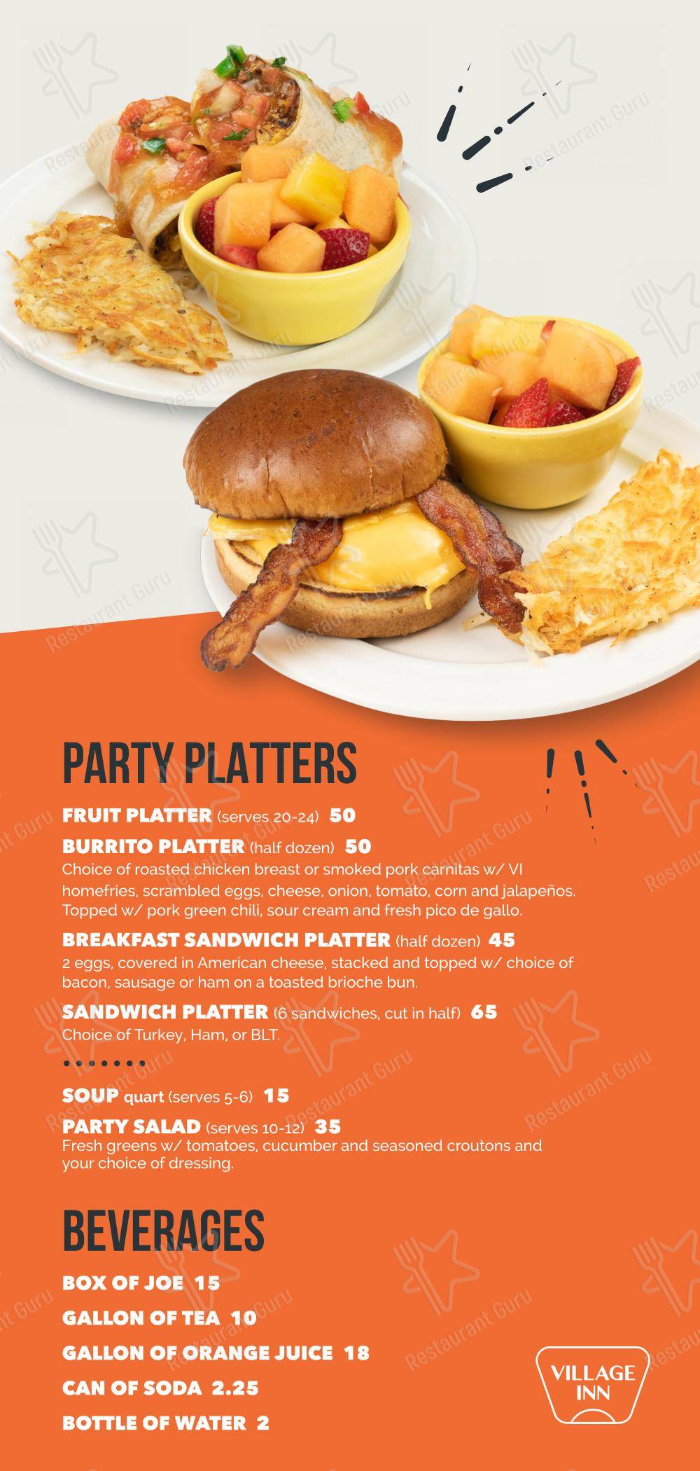 Menu at Village Inn restaurant, Glenwood Springs, 102 W 6th St