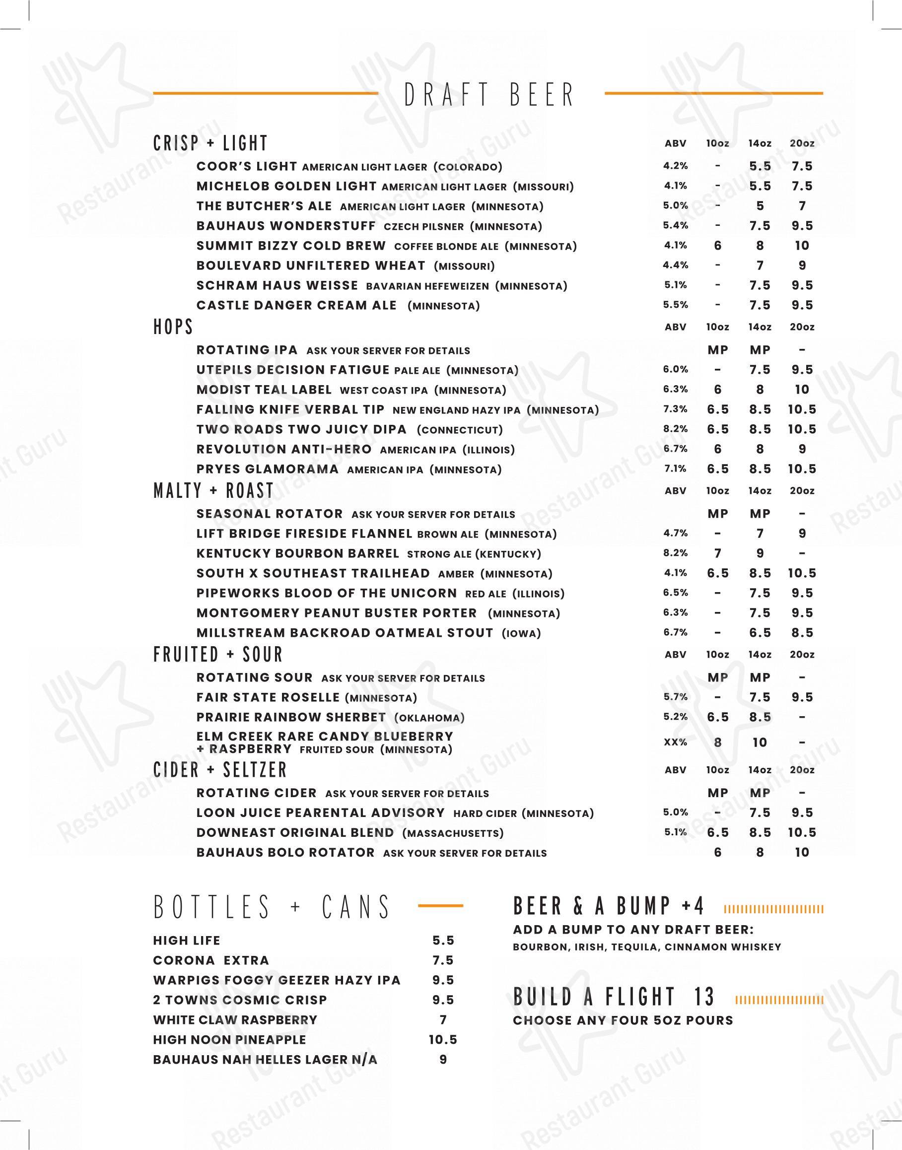 Menu at Whiskey Inferno Meat House & Craft Bar, Savage