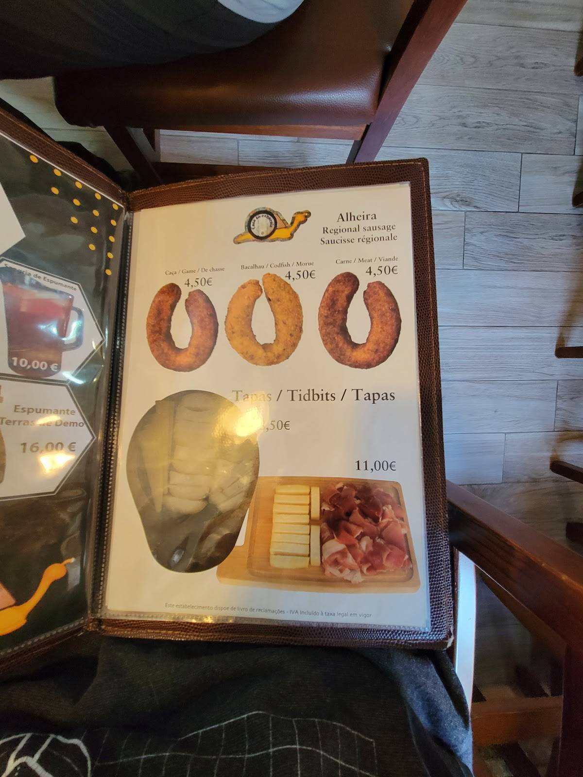 Menu at restaurante Casa dos Caracóis, Vila Praia de Âncora
