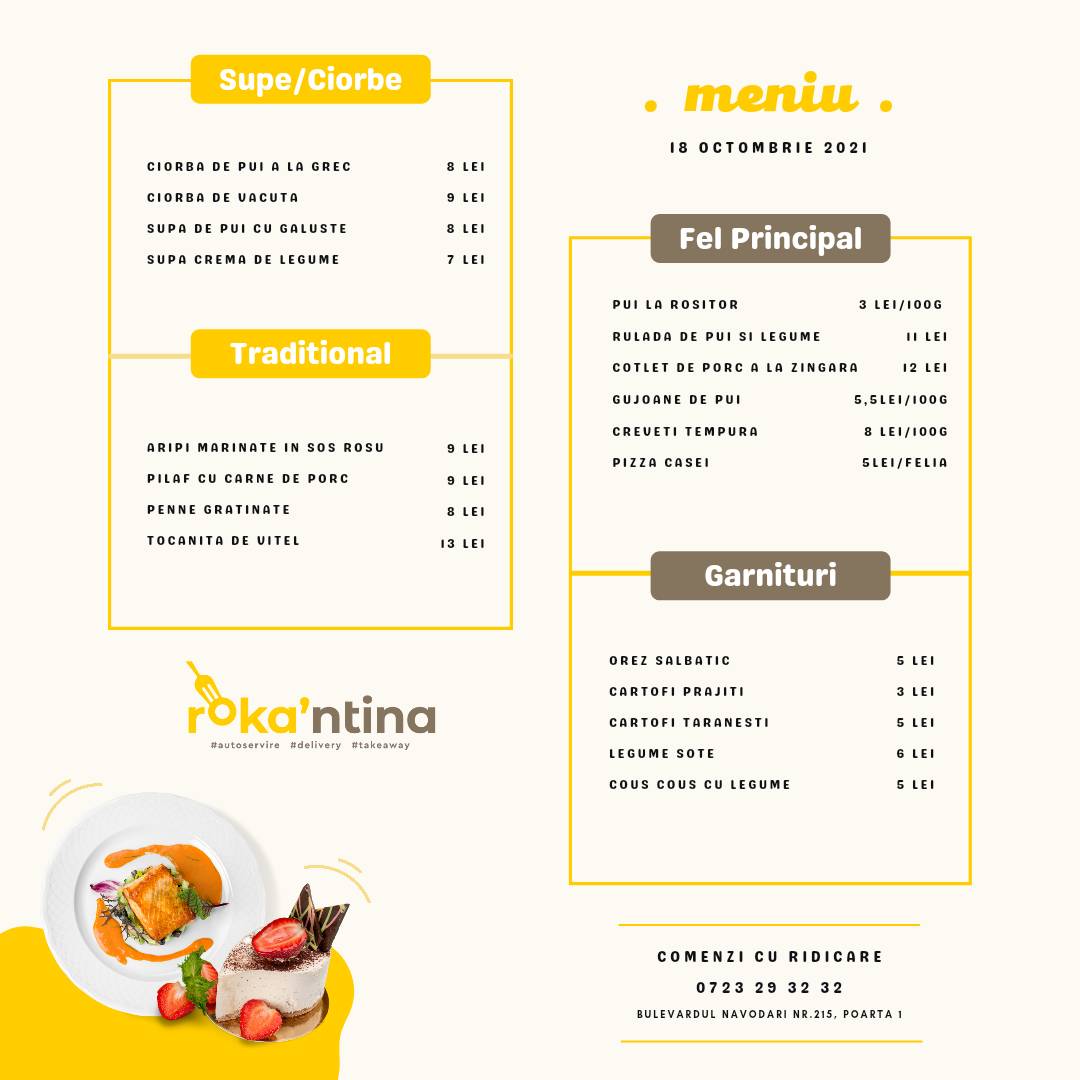 Menu at rocantina, Năvodari