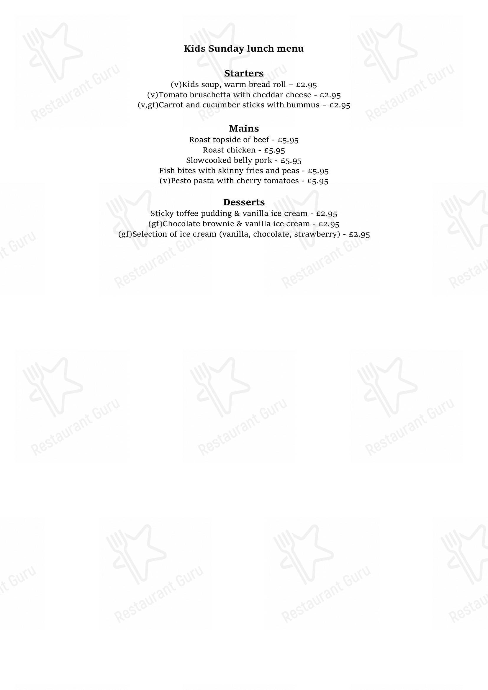 Menu at The Northumberland Arms pub & bar, Felton