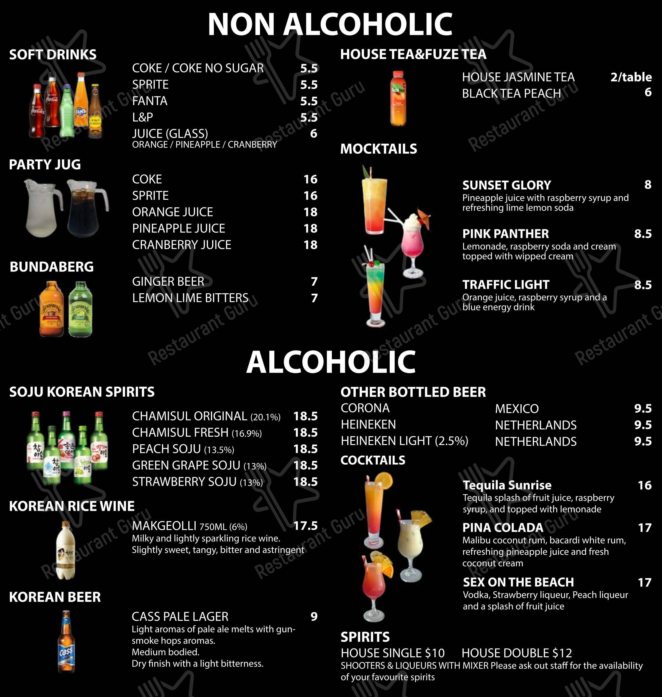 Menu at Steamboat & Korean BBQ Takapuna Buffet, Auckland