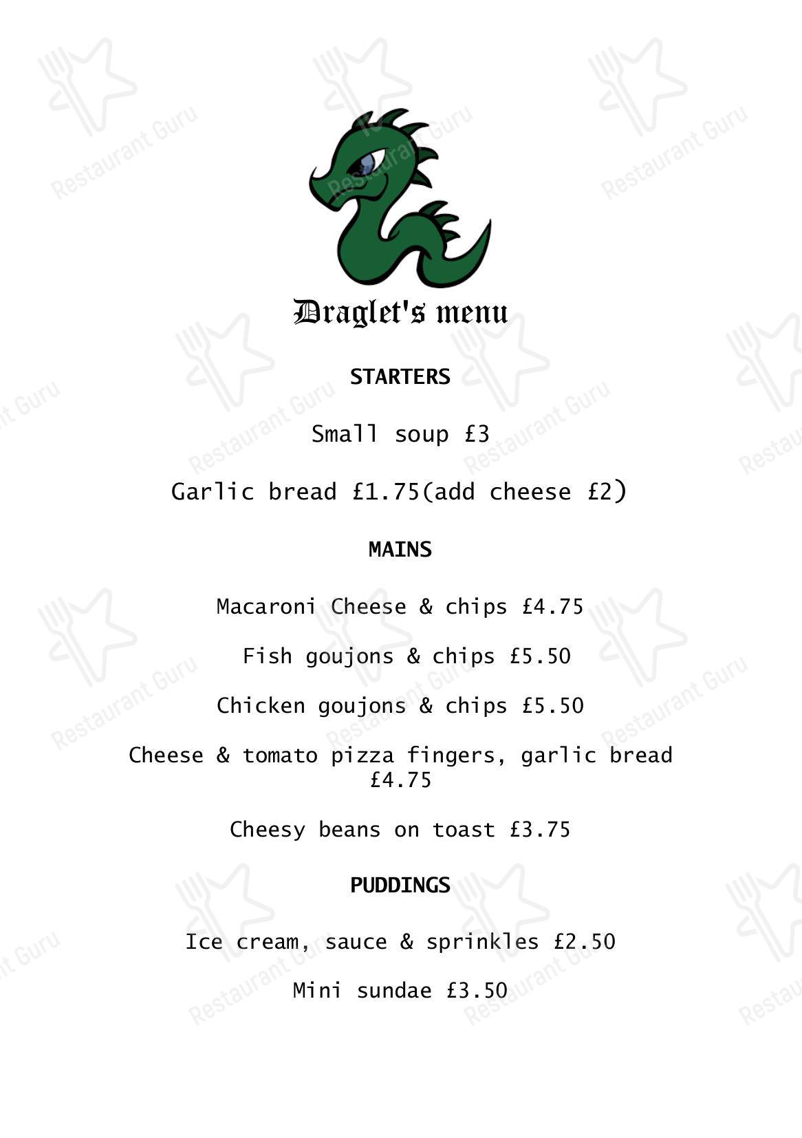 Menu at The Tee Room cafe, Dunning