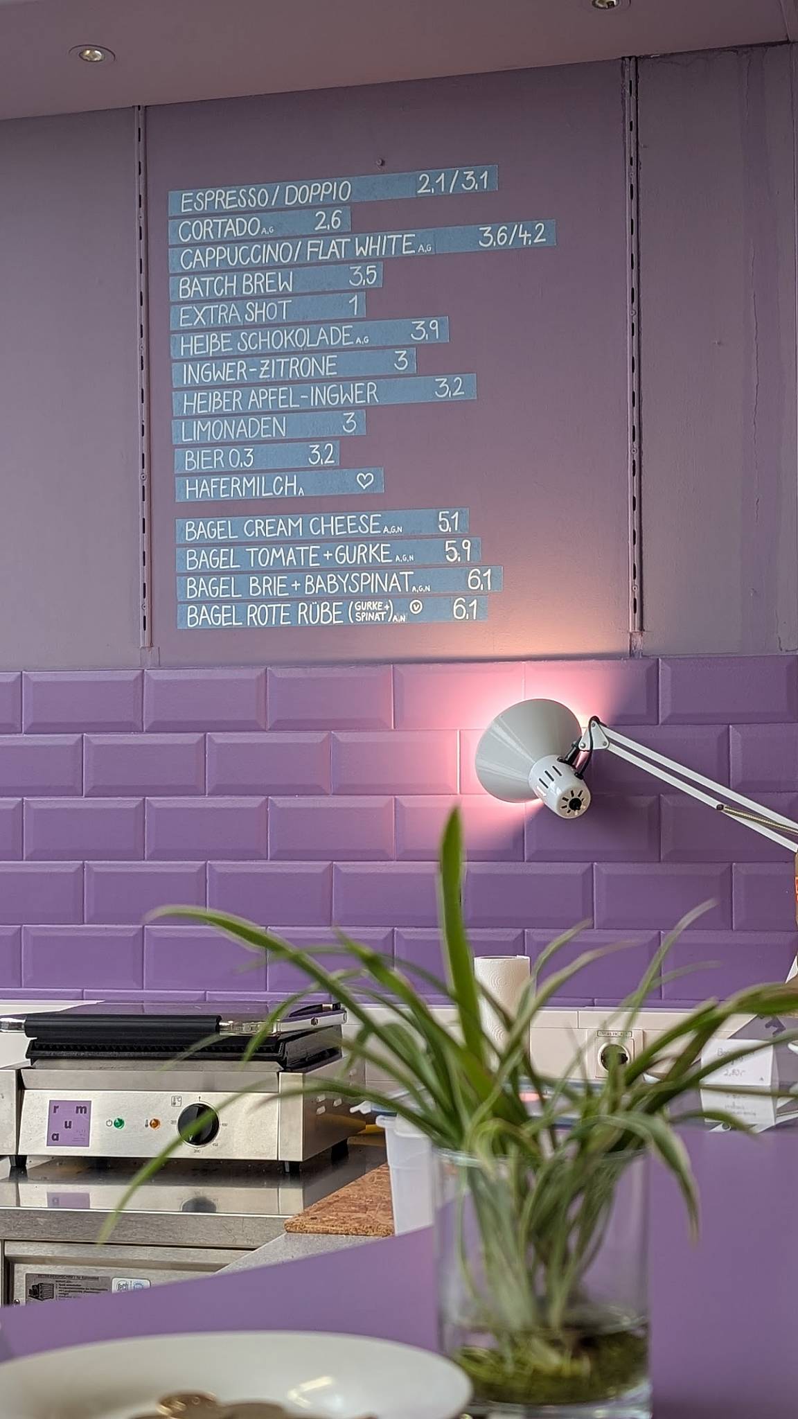 Speisekarte von raum café, Wien