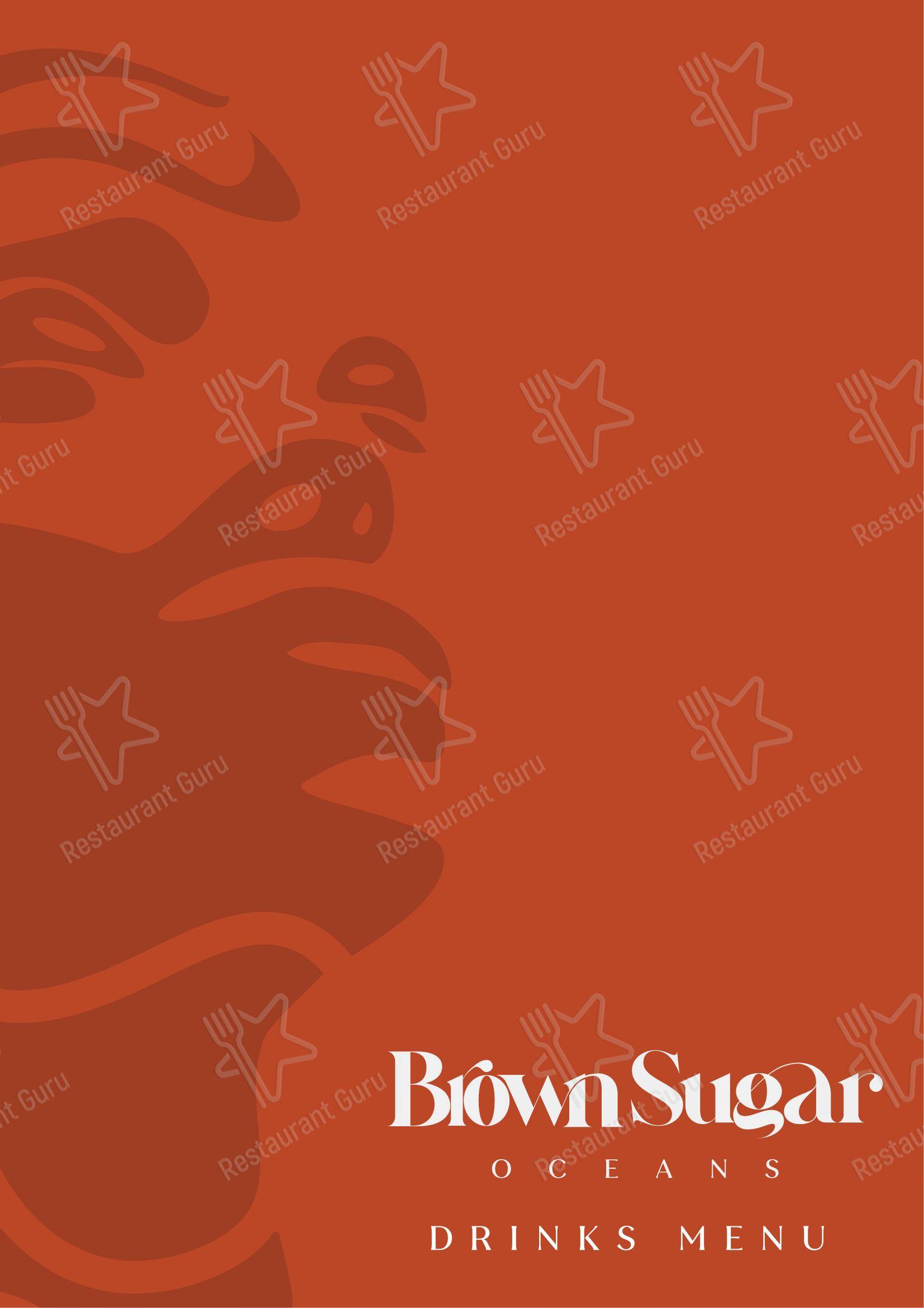 Menu at Brown Sugar Oceans restaurant, Umhlanga