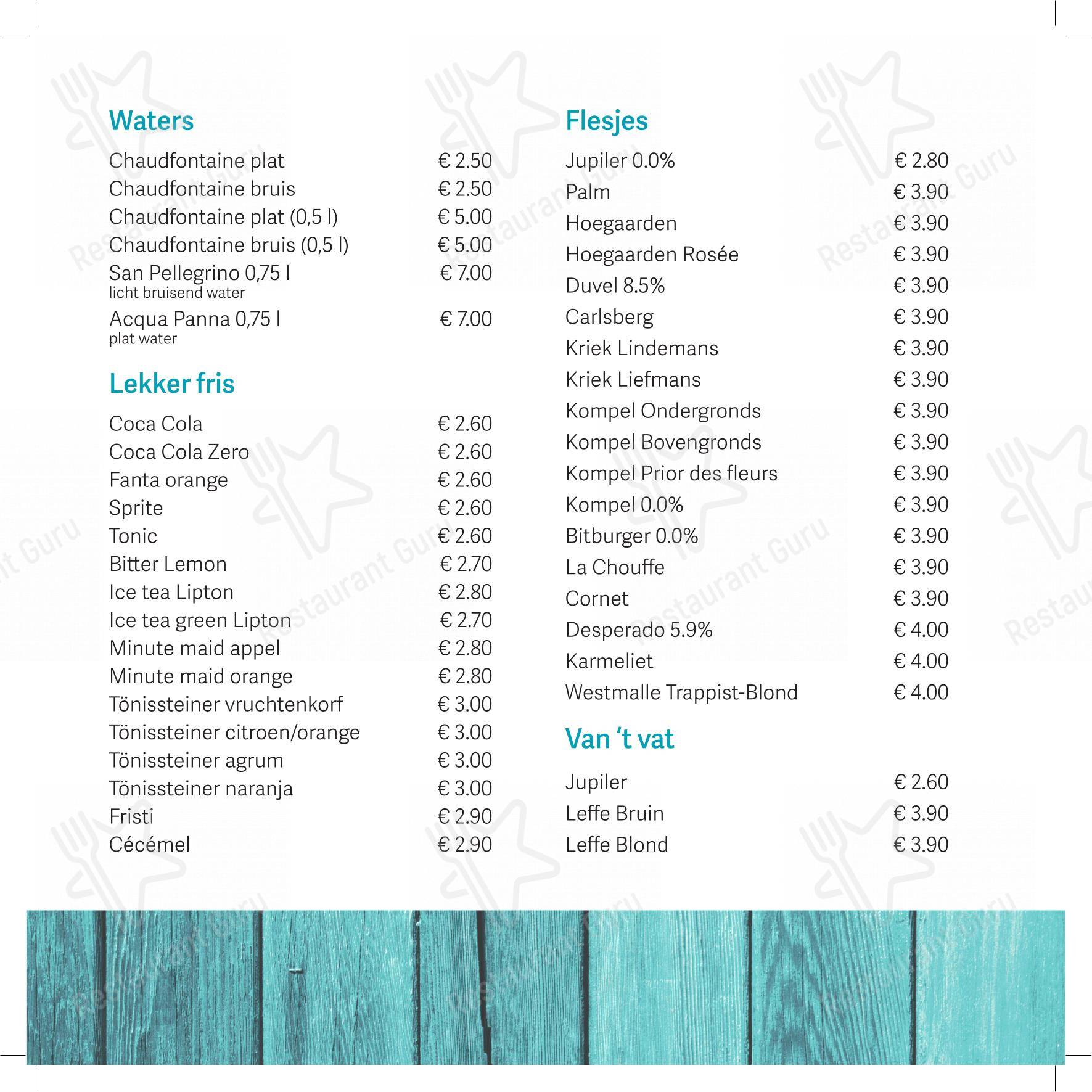 Menu at Keo ‘s, Maasmechelen