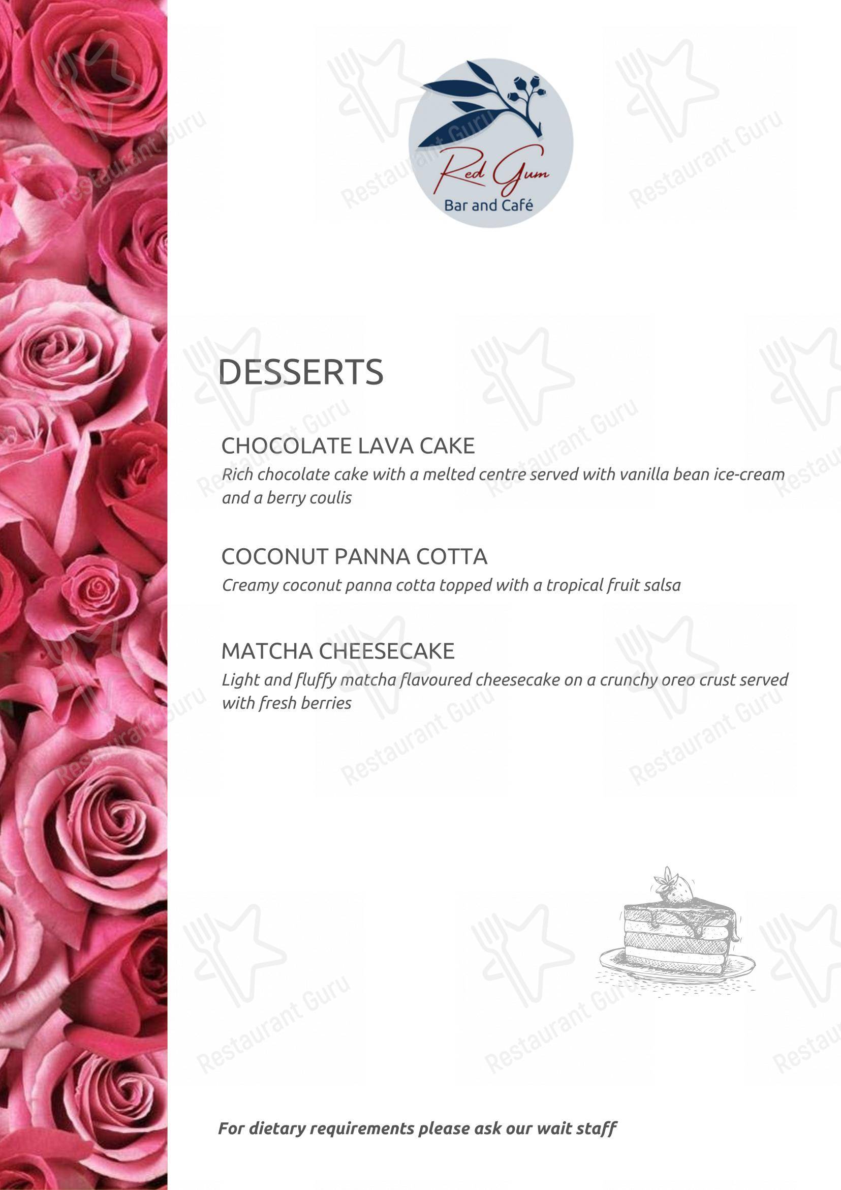 Menu at Parkes International restaurant, Parkes
