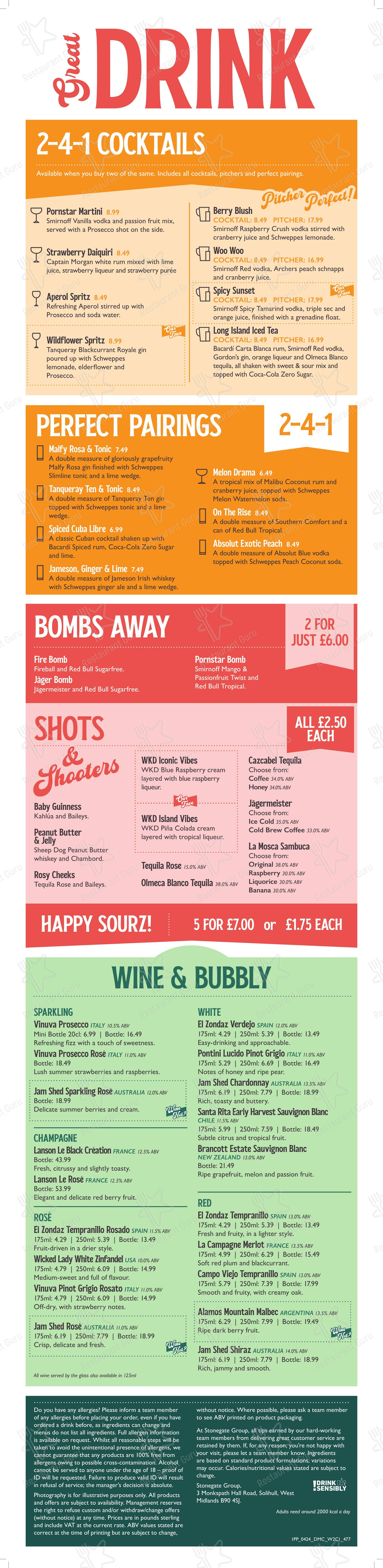 Menu at Red Barn, Bexleyheath, Barnehurst Rd