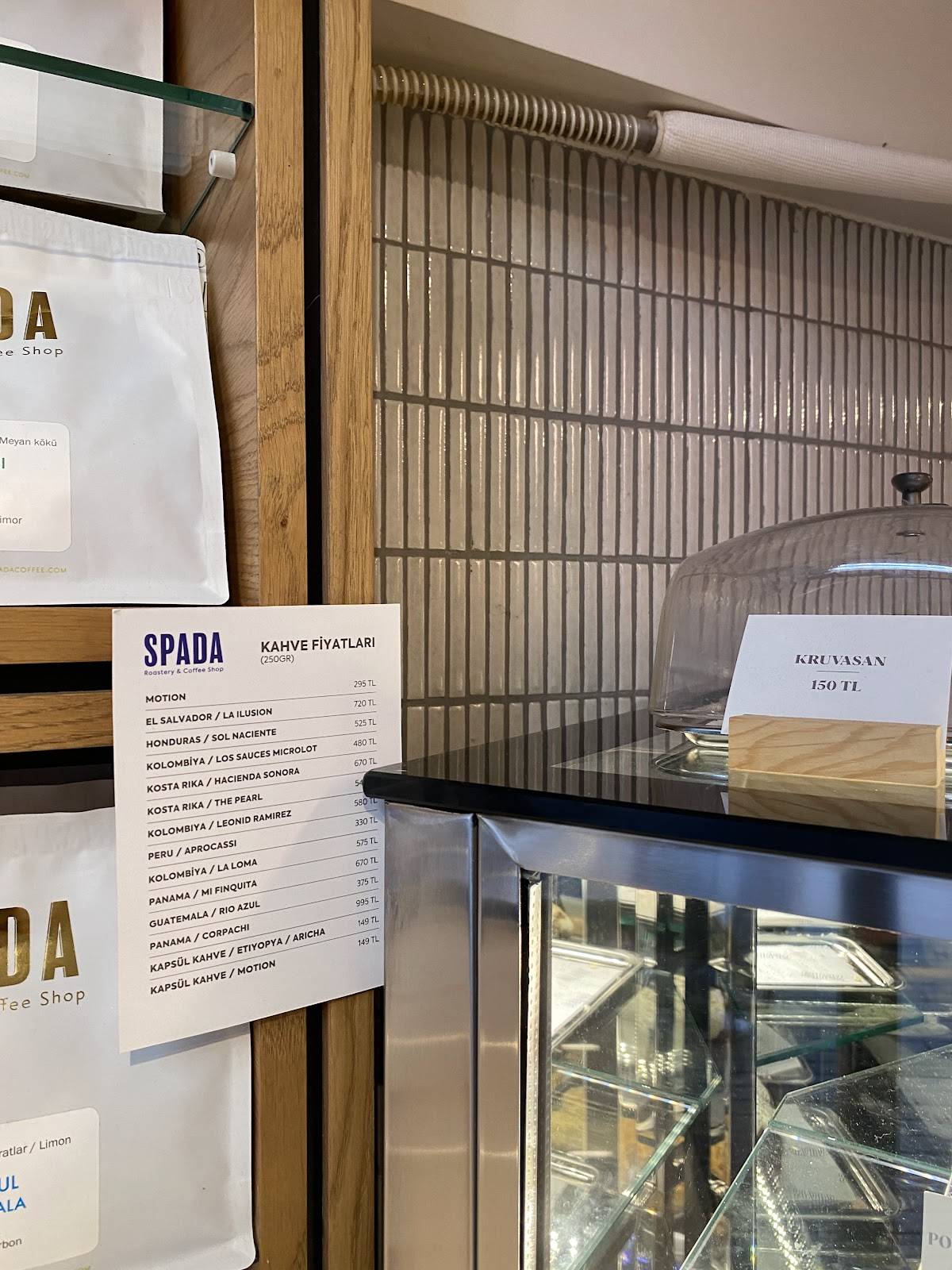 Menu at spada coffee, Istanbul, Av. Süreyya Ağaoğlu Sk. No:8/E