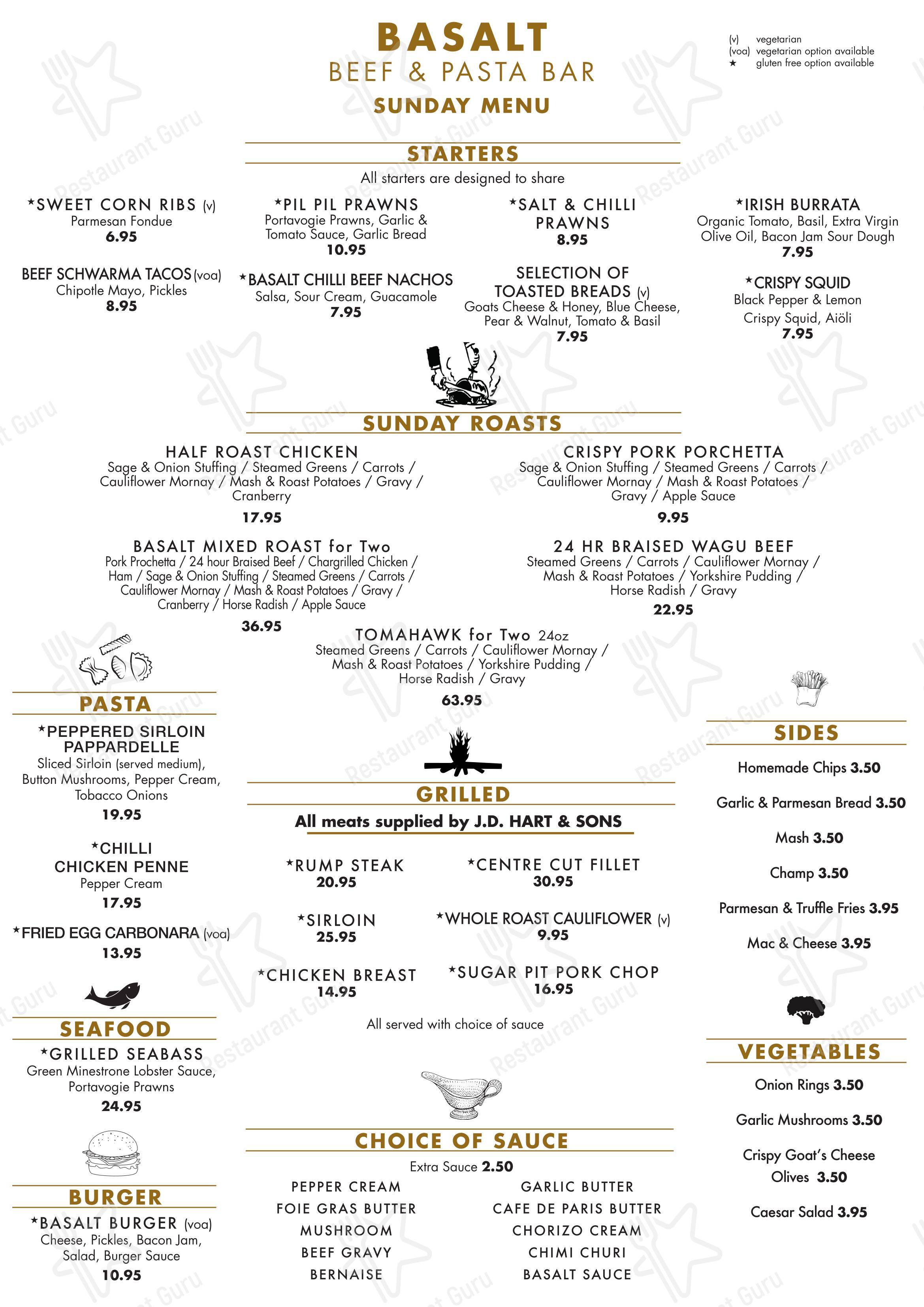 Menu at Ramore Restaurants, Portrush, Portrush