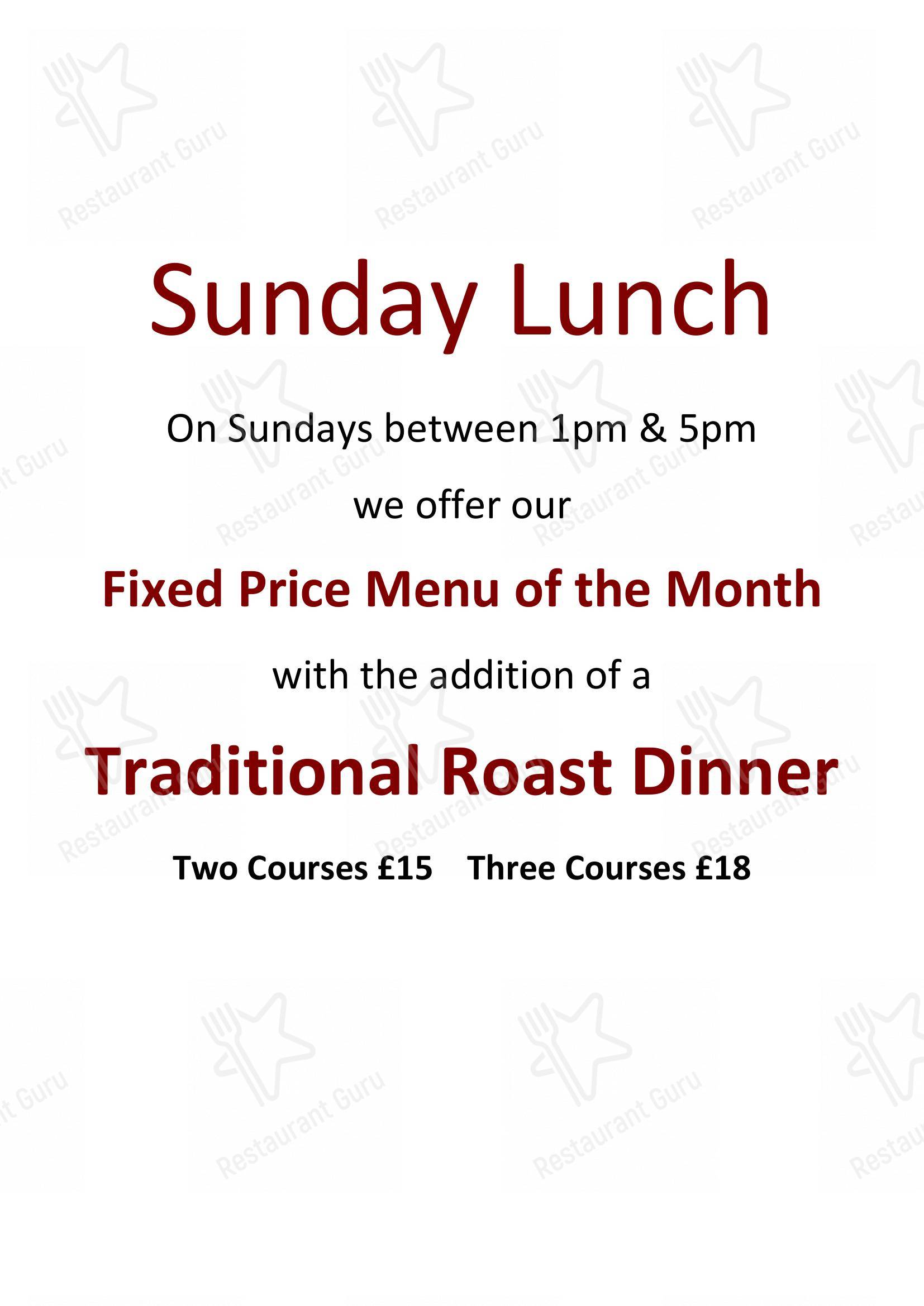 Menu at The Old Original Inn pub & bar, Oldham