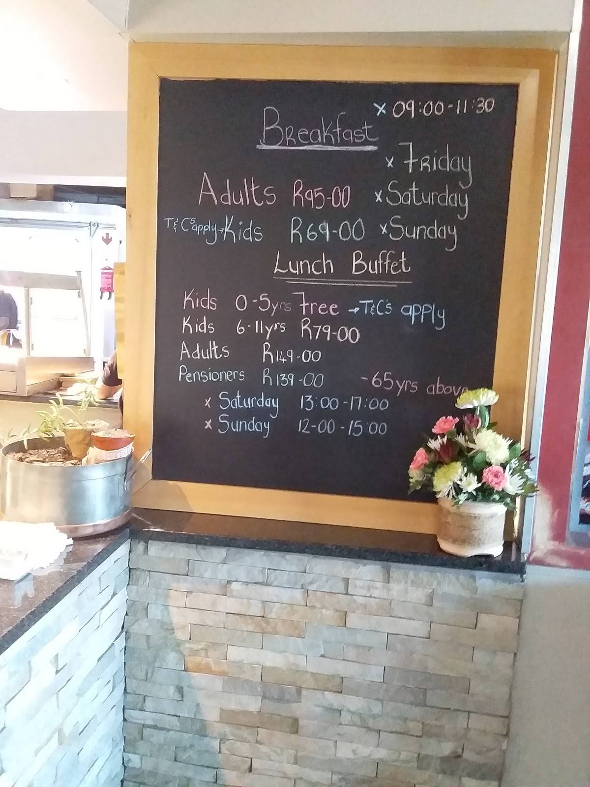 Speisekarte von 180 Degrees Restaurant, Emalahleni, 40 Bethal St