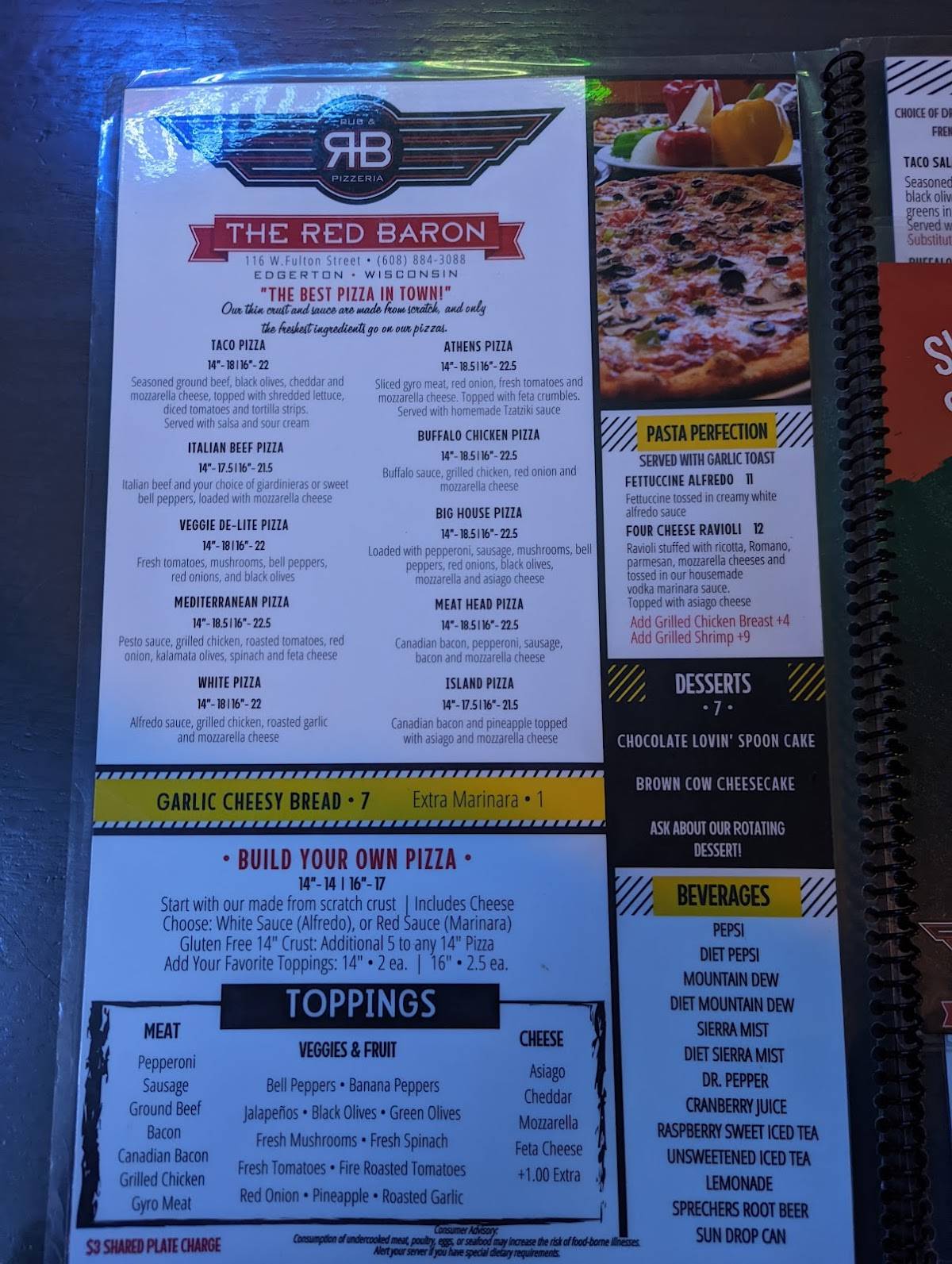 Menu at 2 Brothers Pub and Grill, Edgerton