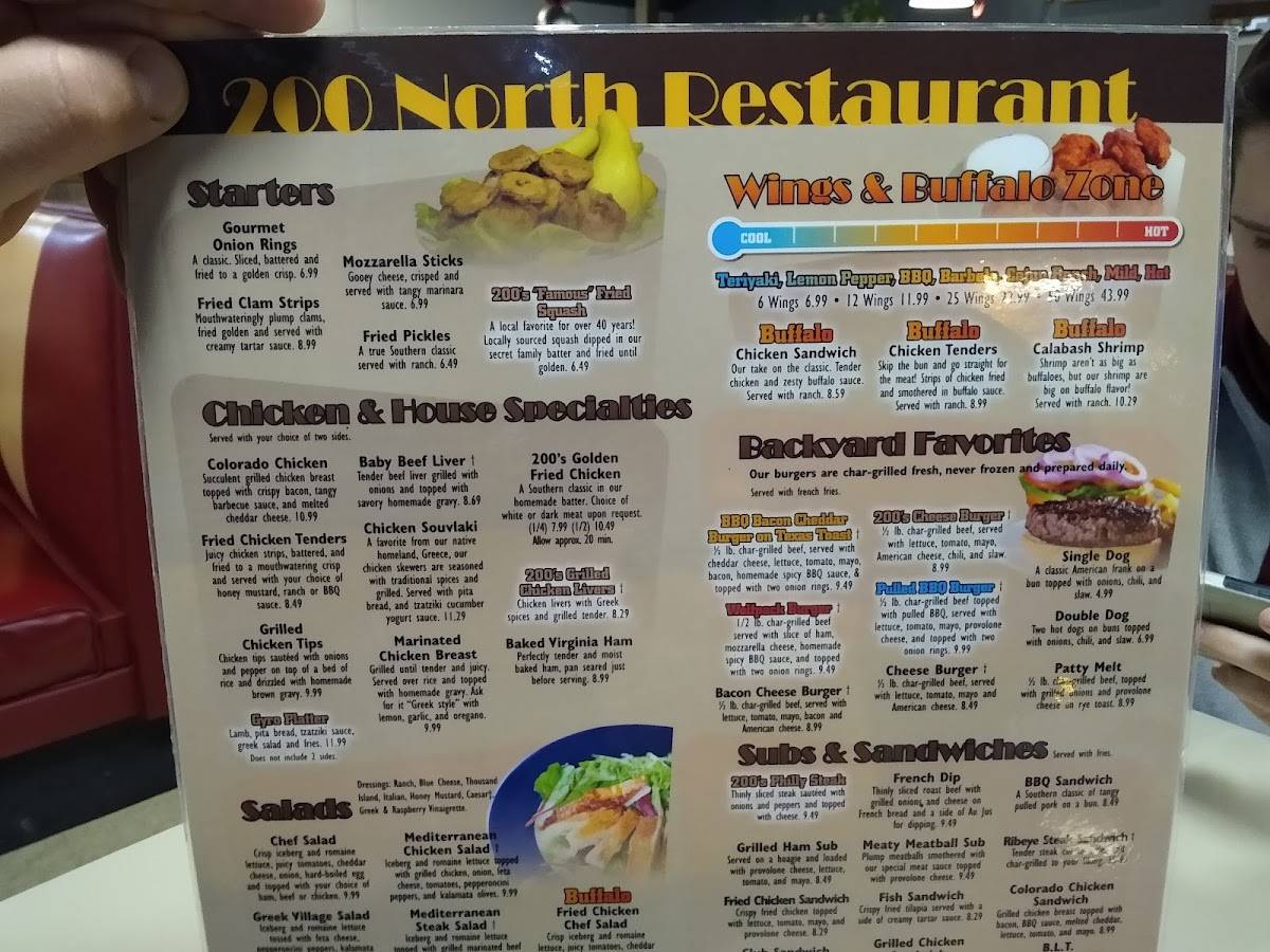 Menu at 200 North Family Restaurant, Locust