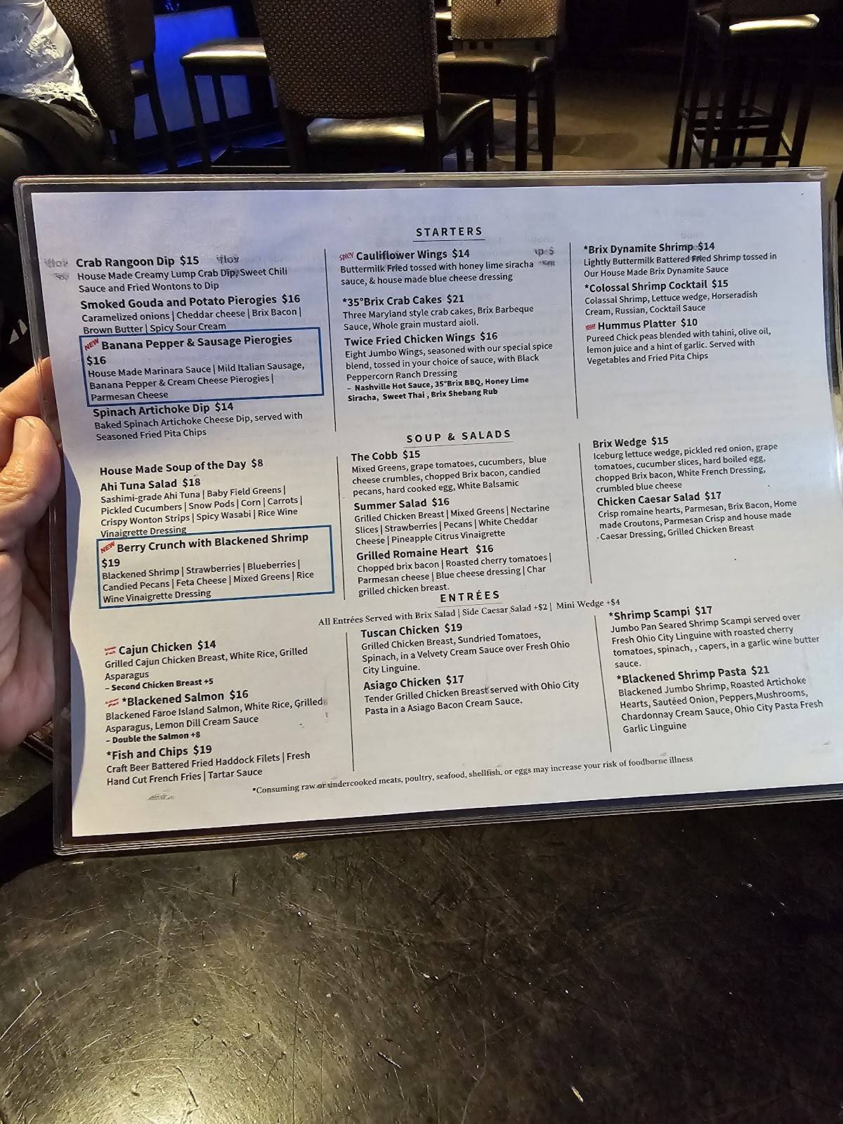 Menu at 35 Brix pub & bar, Green