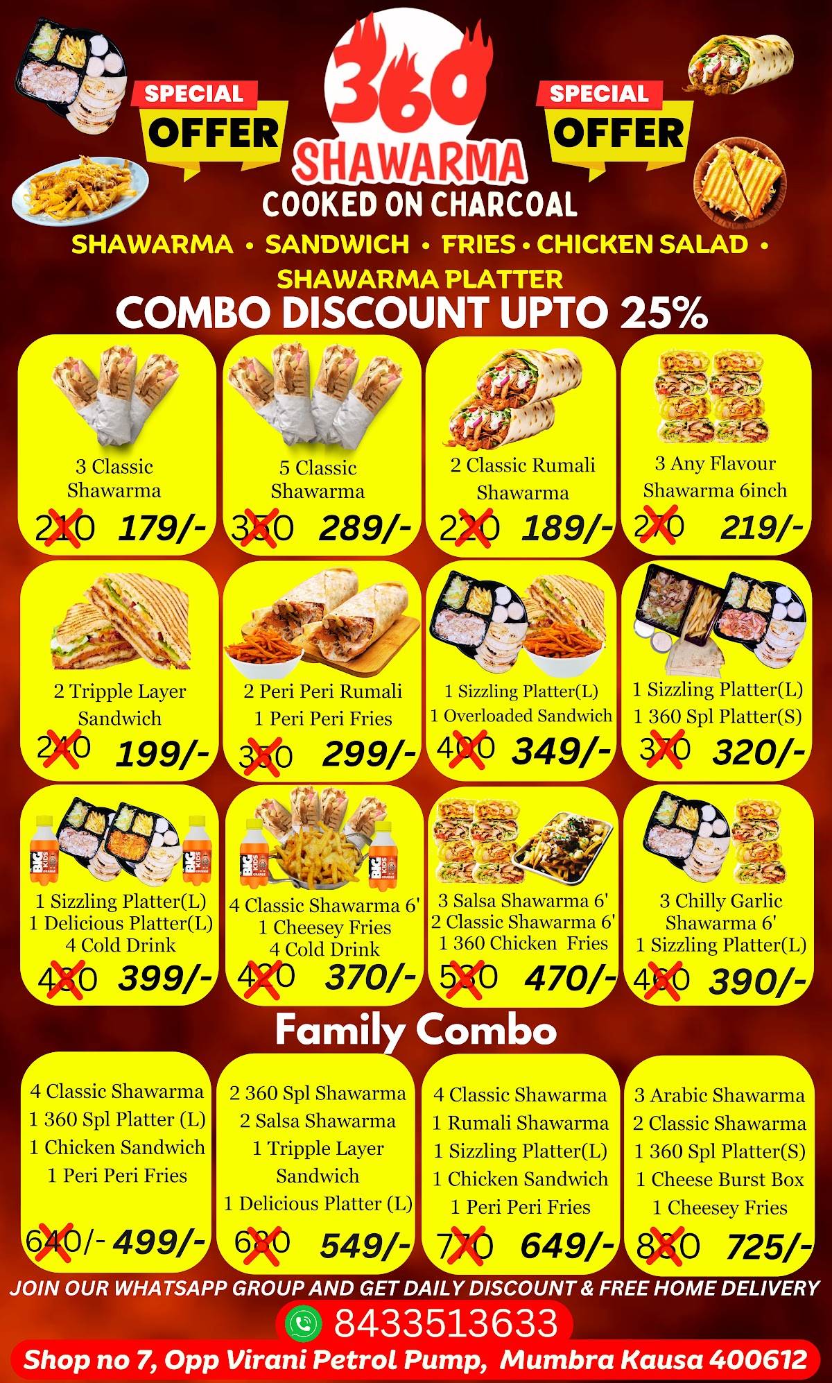Menu at 360 Shawarma, Thane