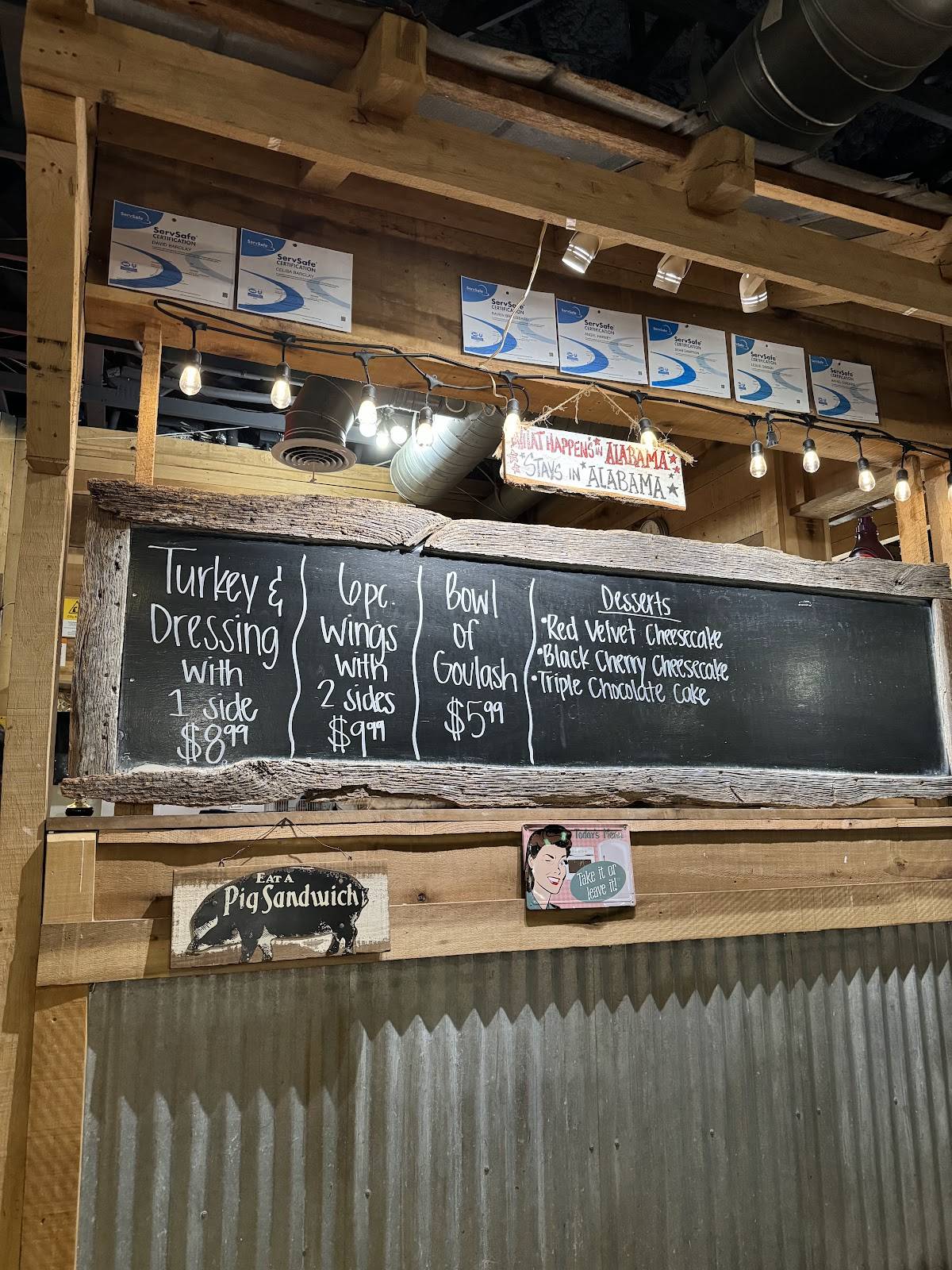 Menu at 50 Taters BBQ, Scottsboro, County Park Rd