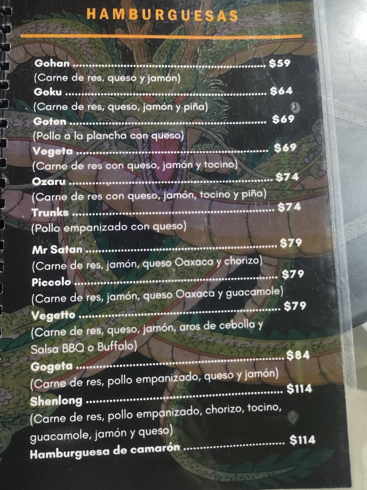 Menu at A Las Crepas cafeteria, San Juan del Río
