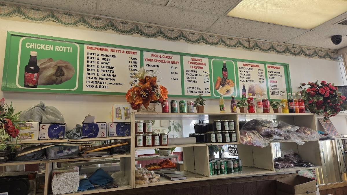 Menu at ACR Hot Roti & Doubles restaurant, Toronto