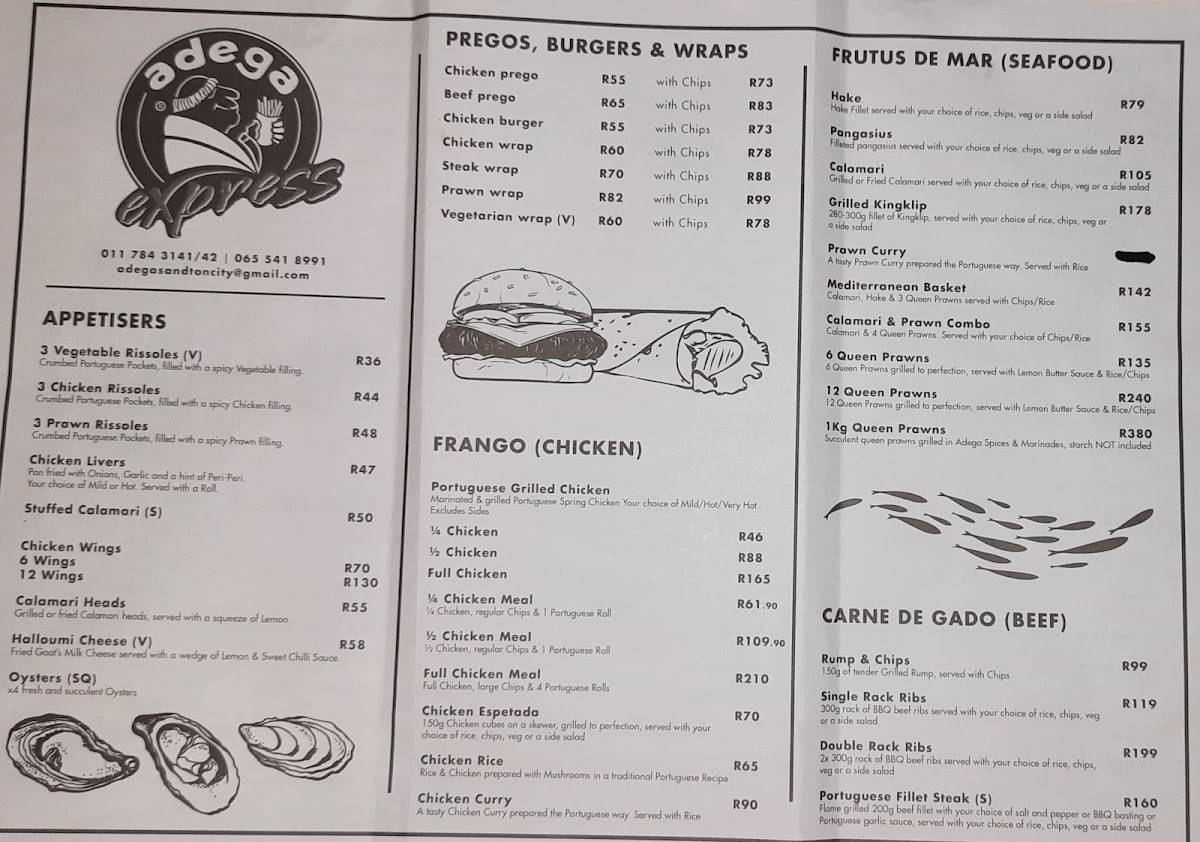 Menu at ADEGA EXPRESS SANDTON CITY restaurant, Sandton, 116 Sandton Dr