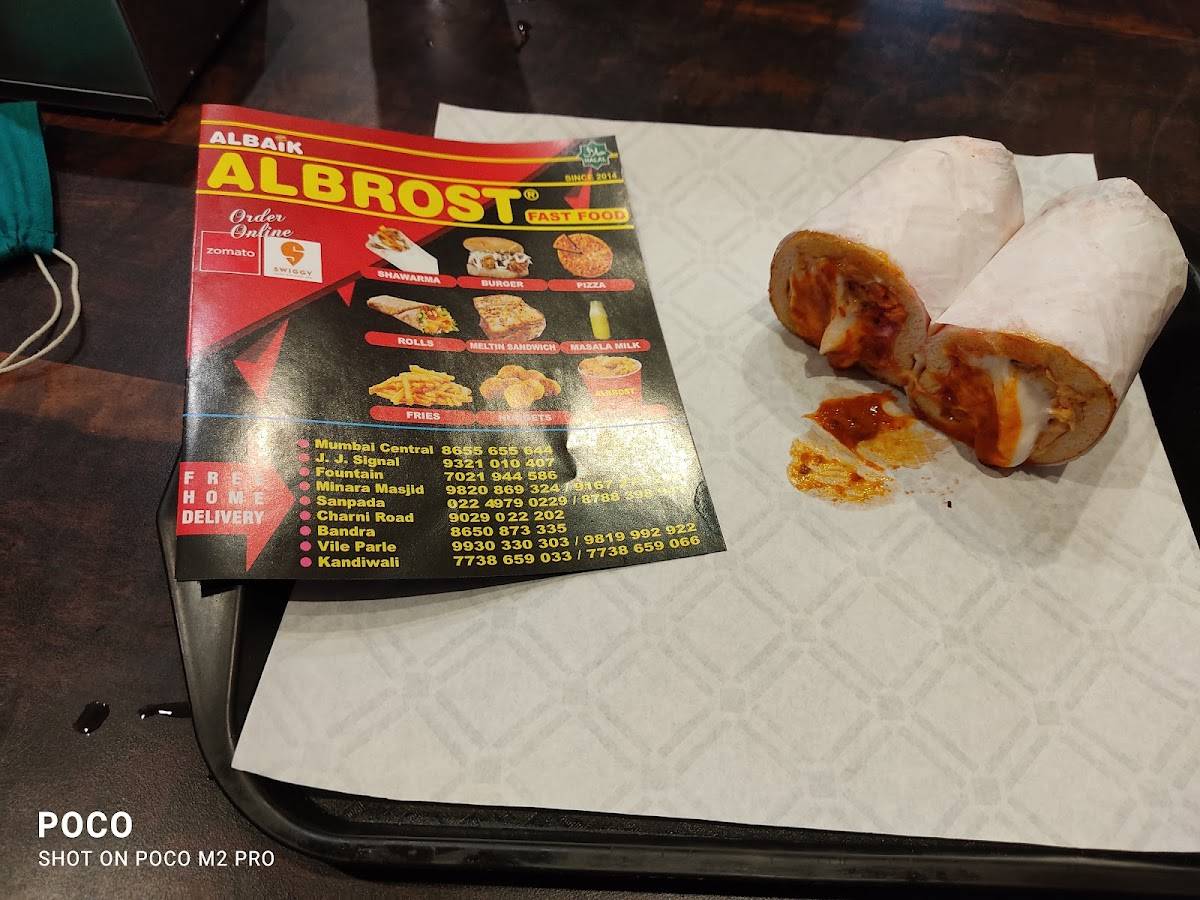 Menu at ALBAIK ALBROST FAST FOOD, Mumbai, SHOP NO 2 KAMLA TERRACE