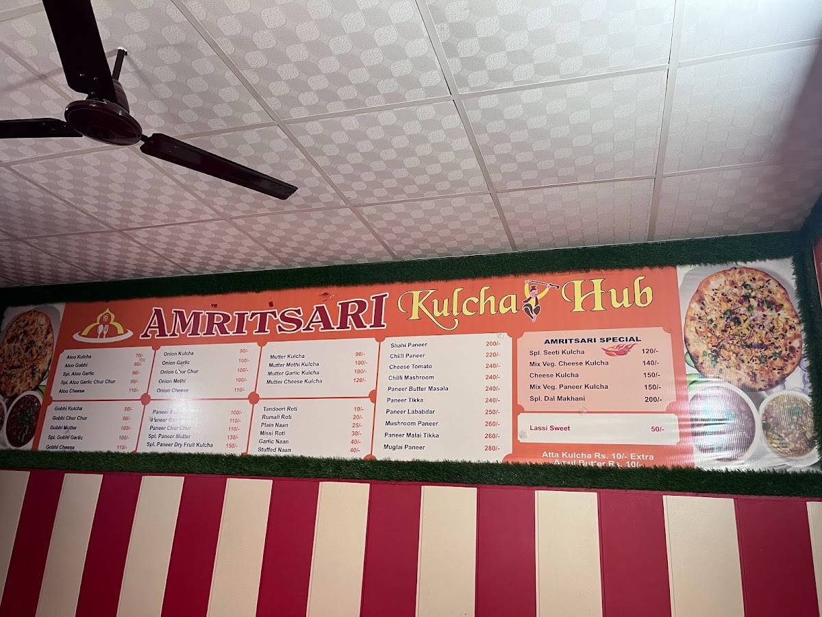 Menu at AMRITSARI KULCHA HUB, Haridwar