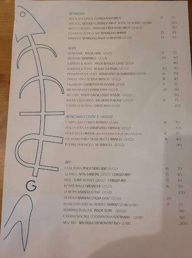 Menu at Acciuga Restaurant, Sandgate