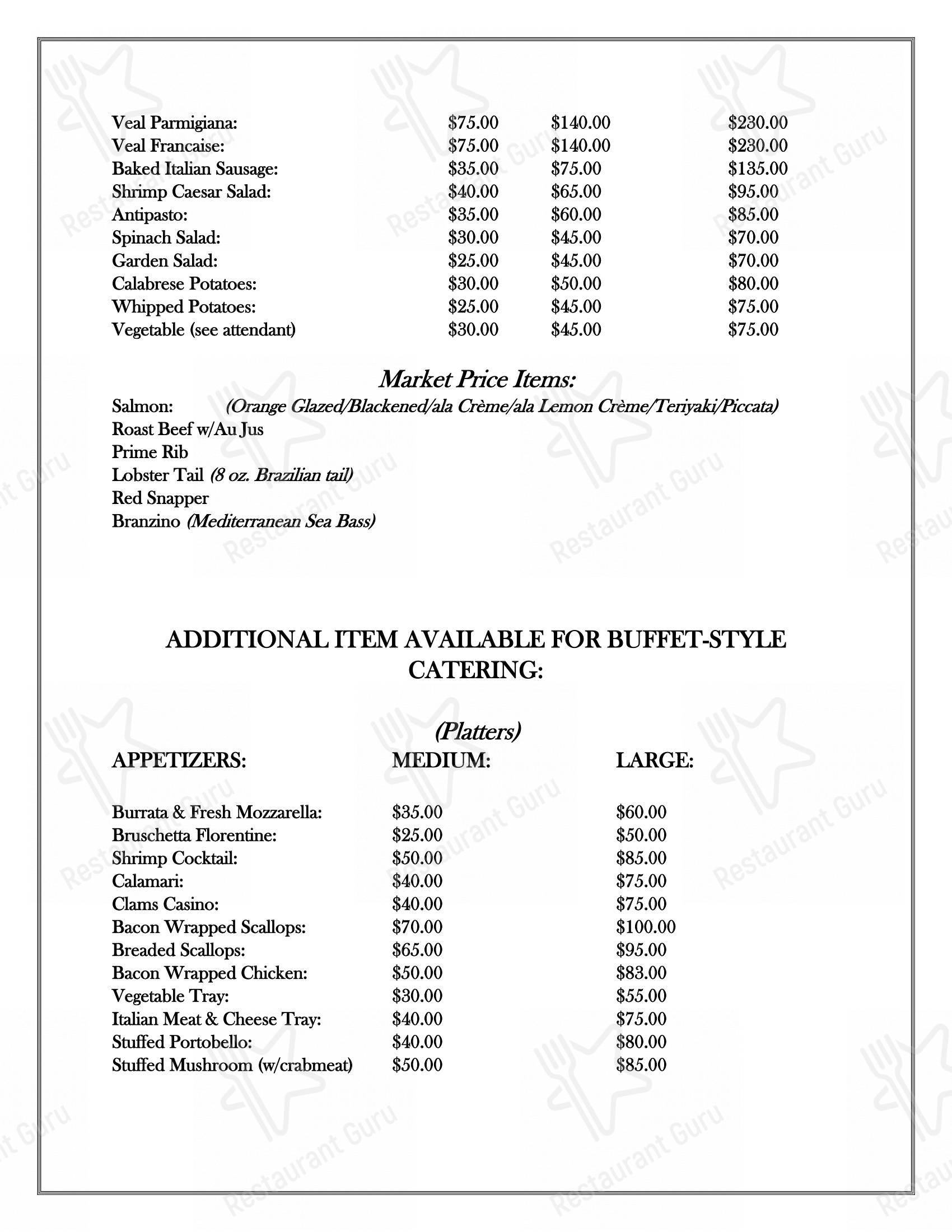Menu at Adelina's Restaurant and Pizzaria, Mountain Top