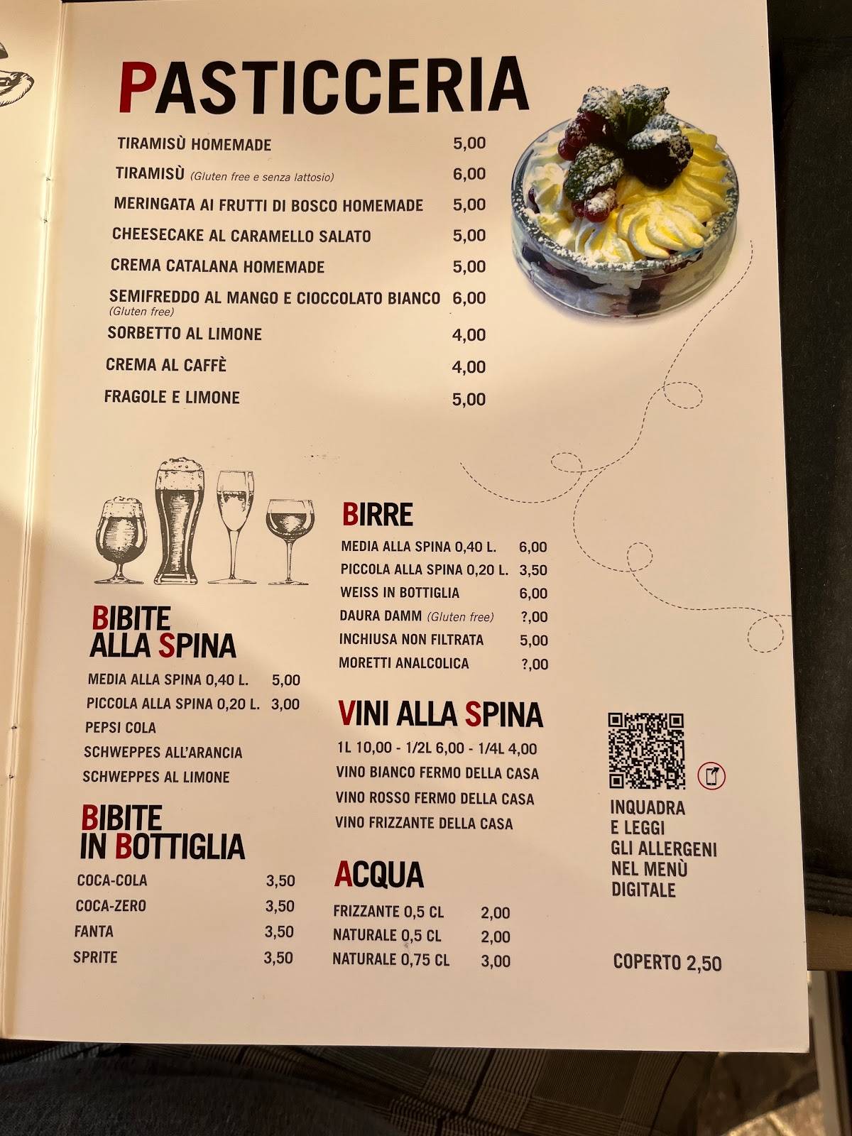 Menu da Ai Sette Santi pizzeria, Vicenza, Piazzale della Vittoria