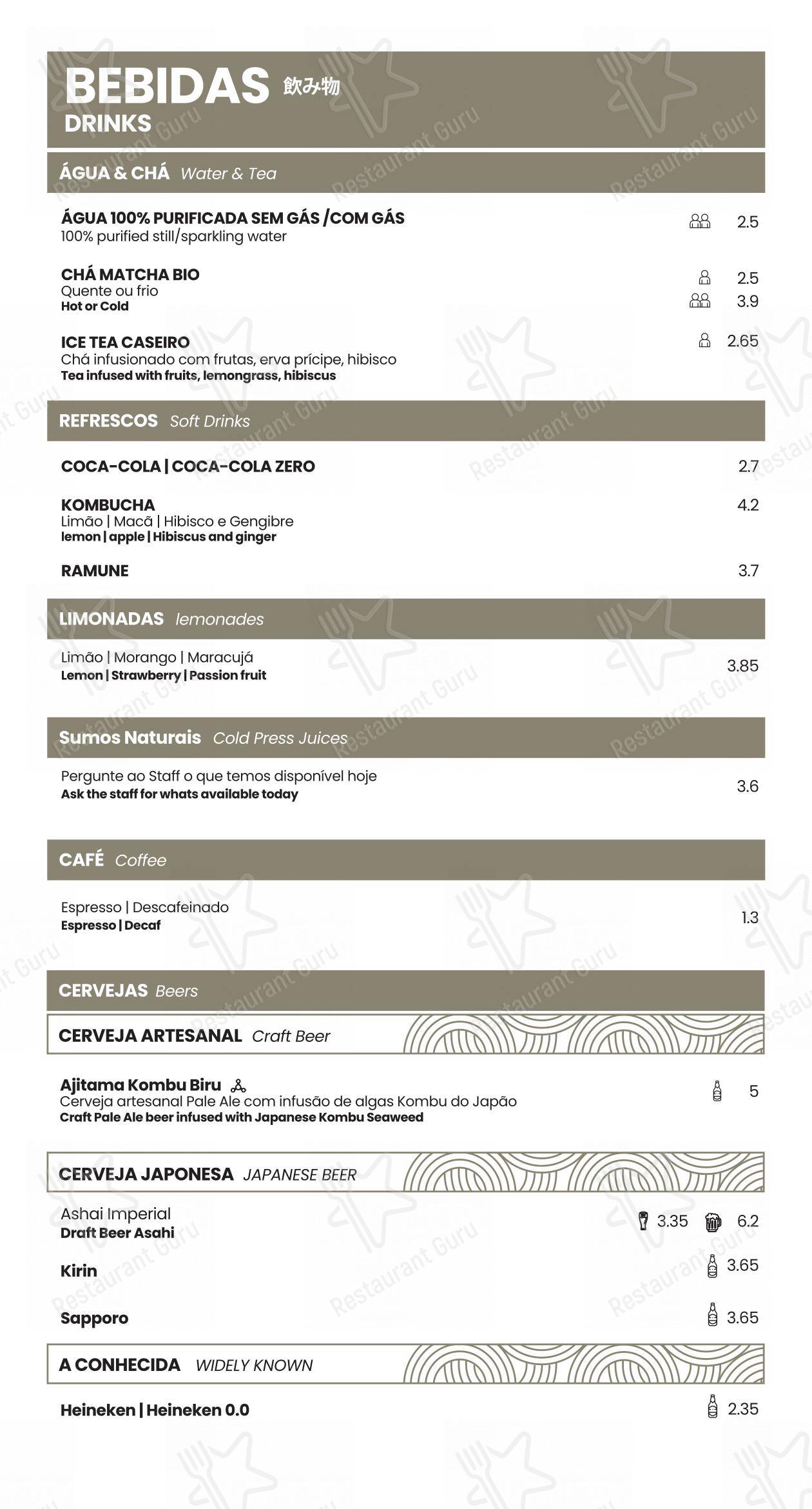Menu em Ajitama Ramen Bistro - Saldanha restaurante, Lisboa