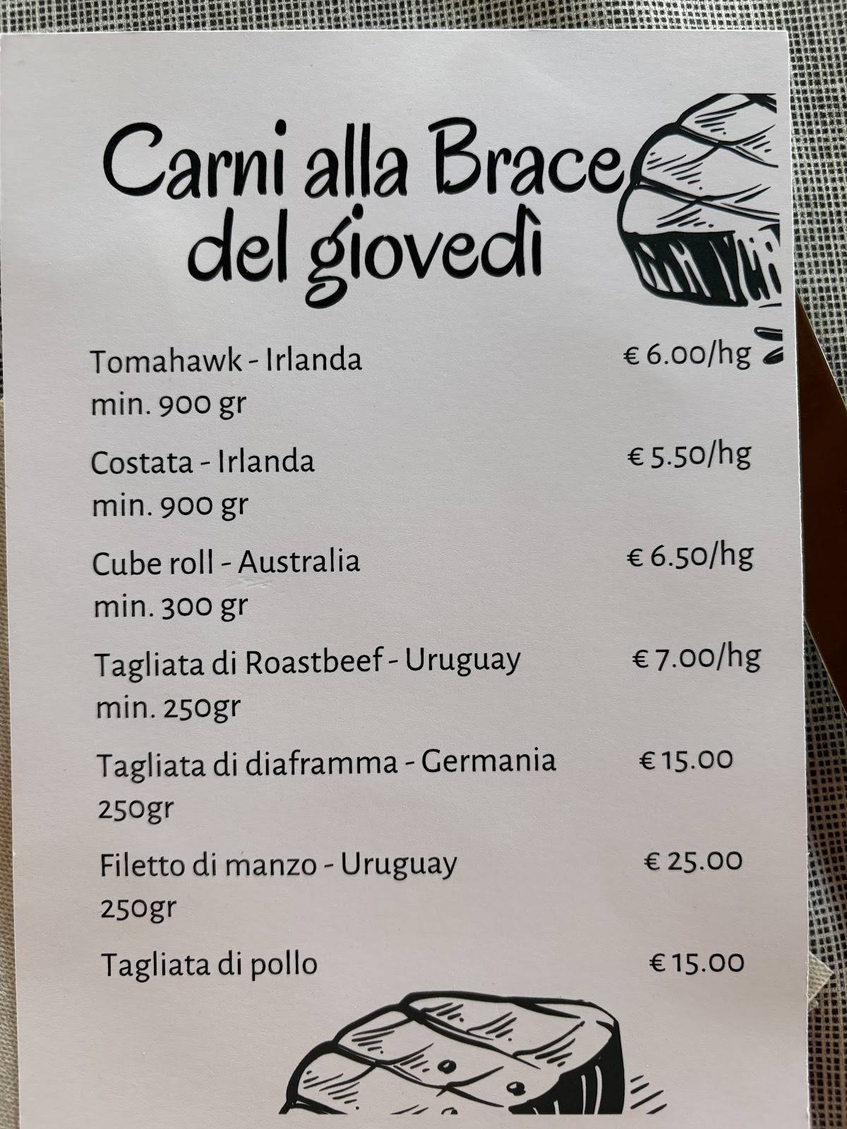 Menu da Albergo Ristorante Belvedere, Tricesimo