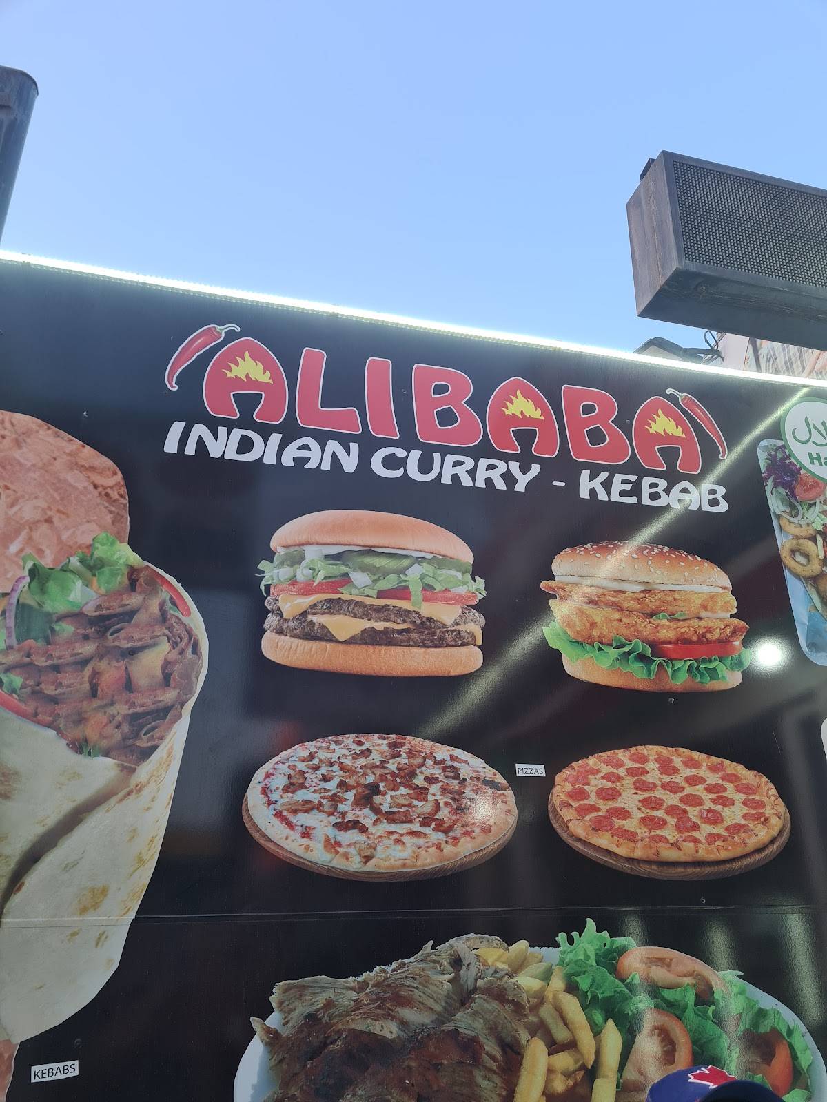 Menu at Alibaba restaurant, Benidorm