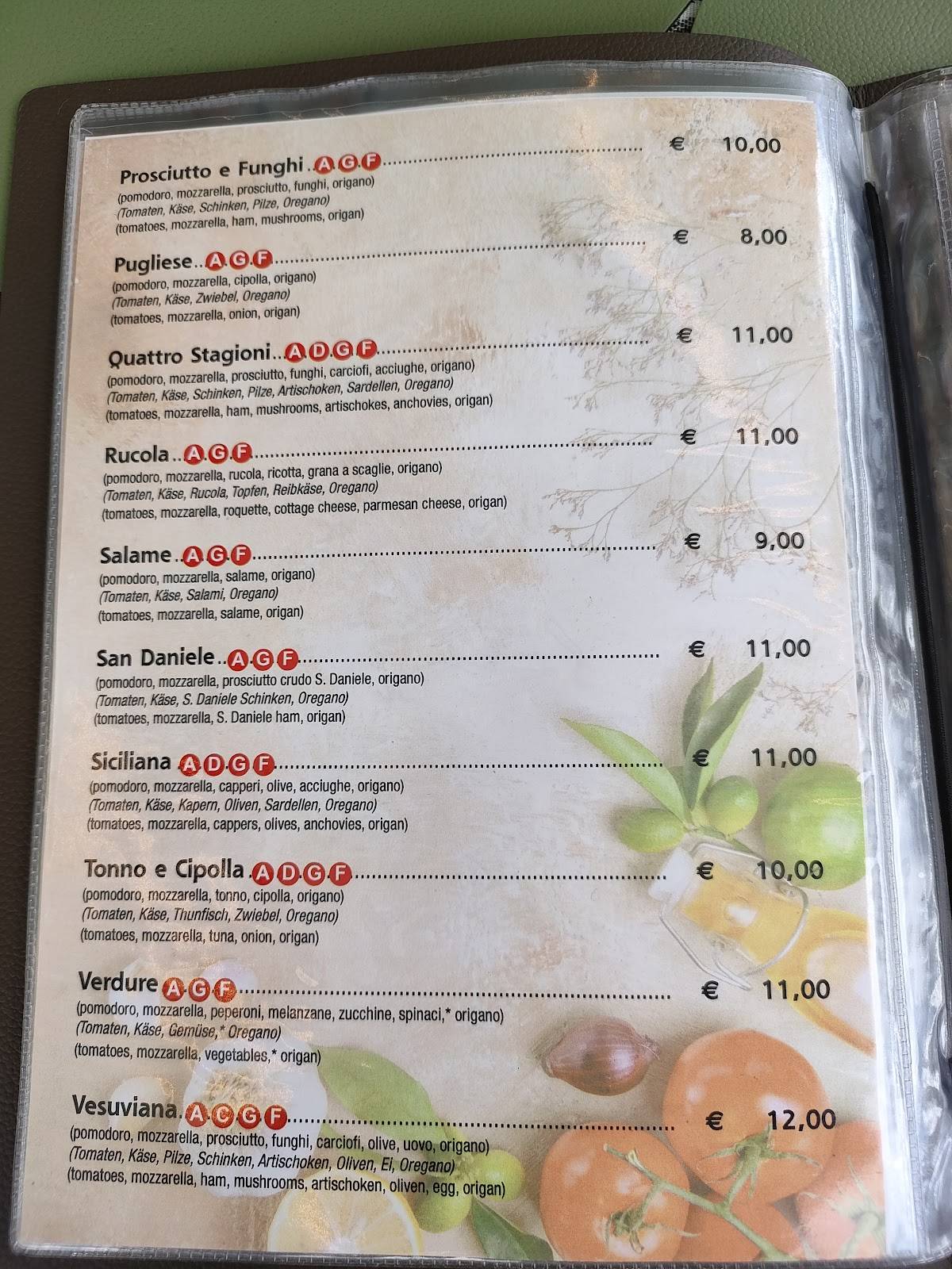 Speisekarte von Alpino pizza, Tarvis